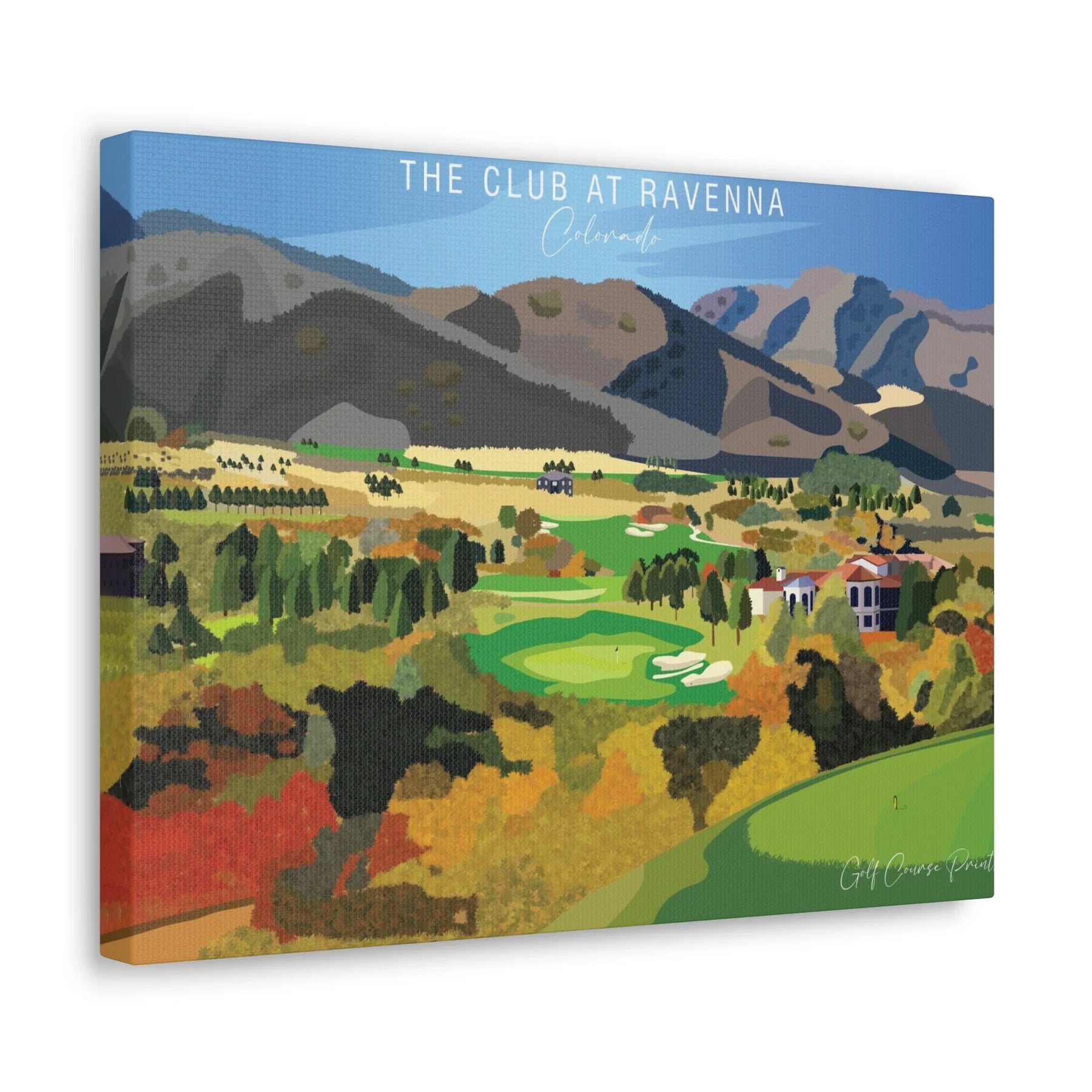 The Club at Ravenna | Watercolor Print | Golf Course Print - Framed ...