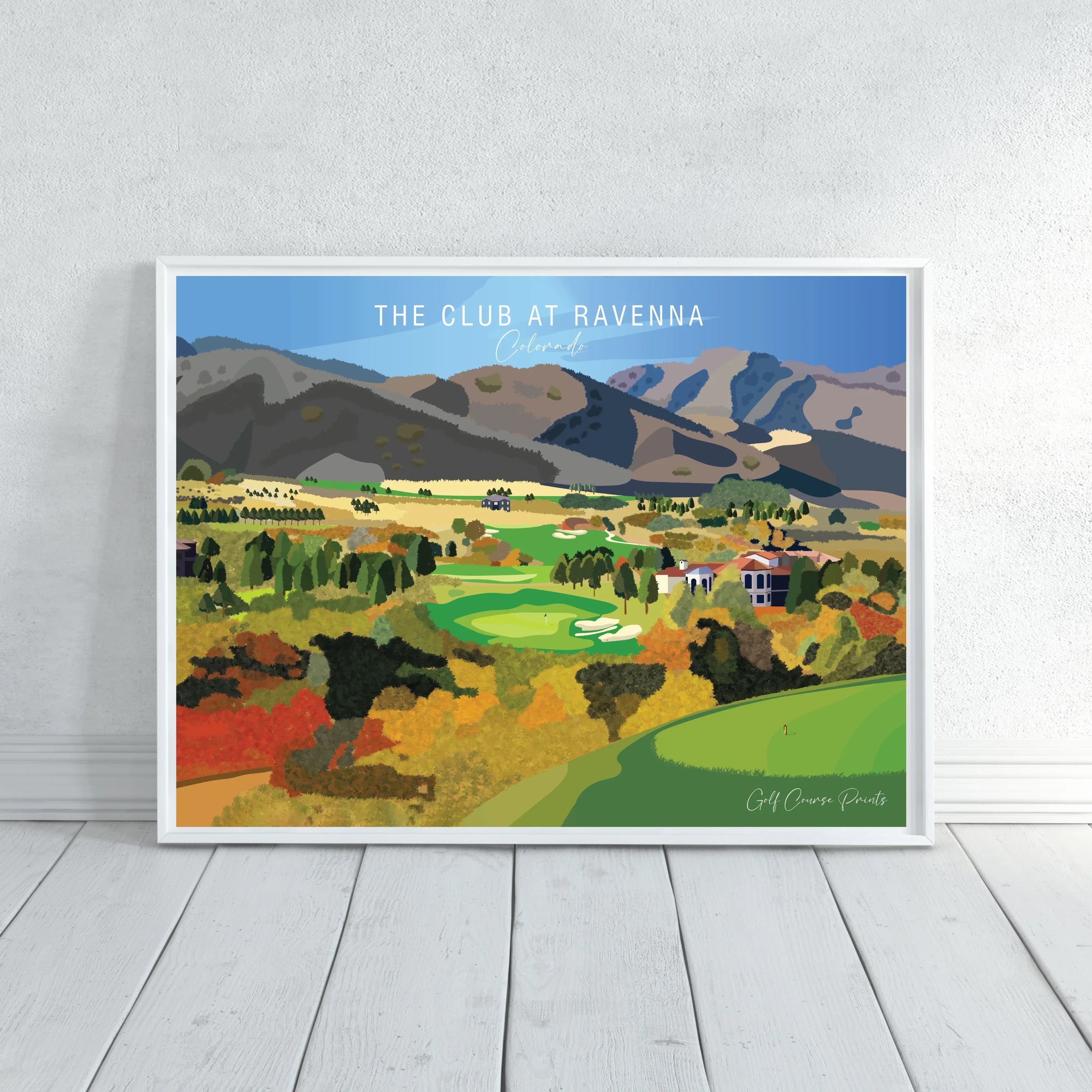 The Club at Ravenna | Watercolor Print | Golf Course Print - Framed ...