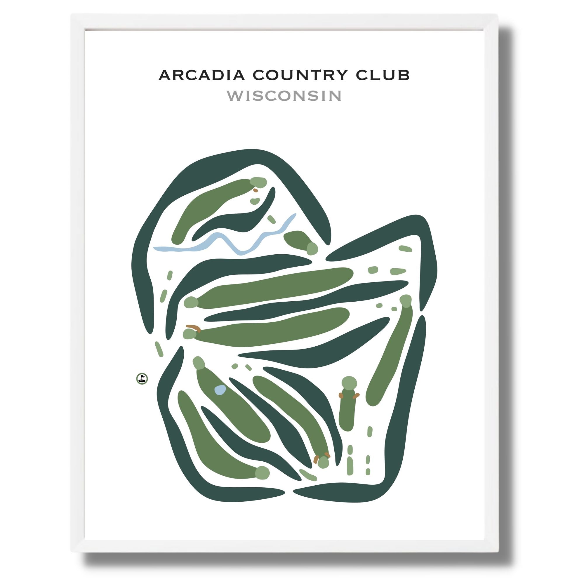 Buy the best printed golf course Arcadia Country Club, Wisconsin - Golf ...
