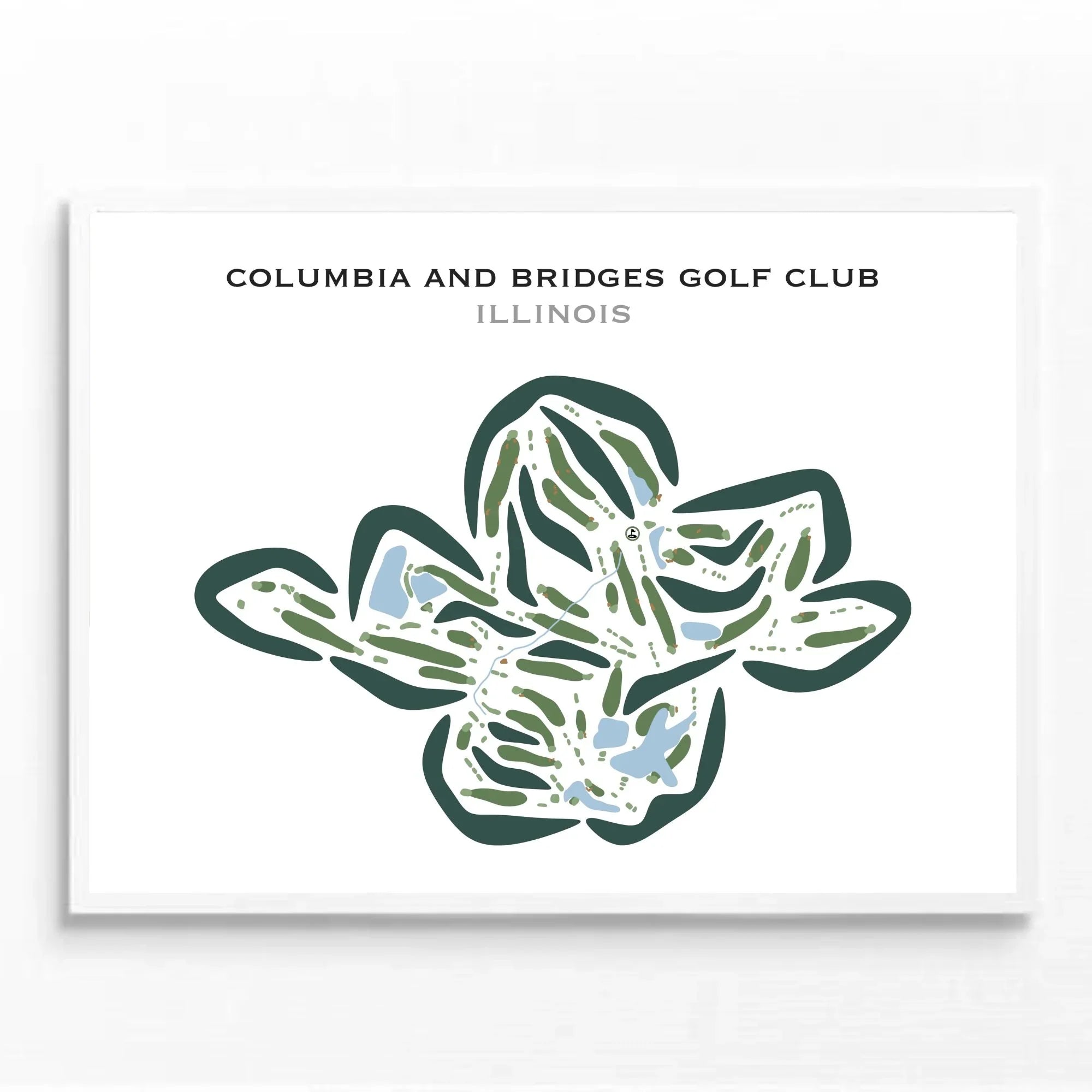 Buy the best printed golf course Columbia Golf Club and Bridges Golf ...