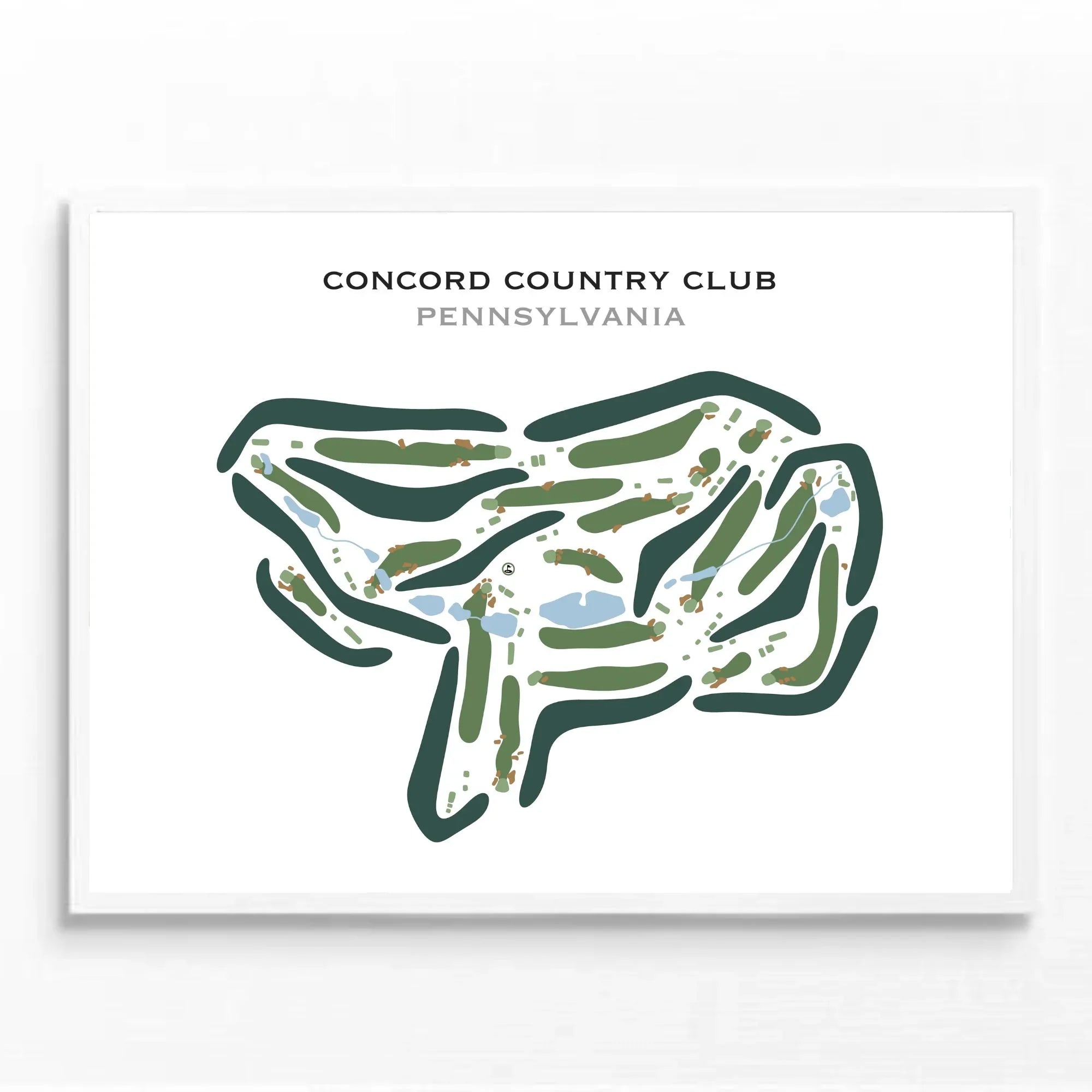 Buy the best printed golf course Concord Country Club, Pennsylvania ...