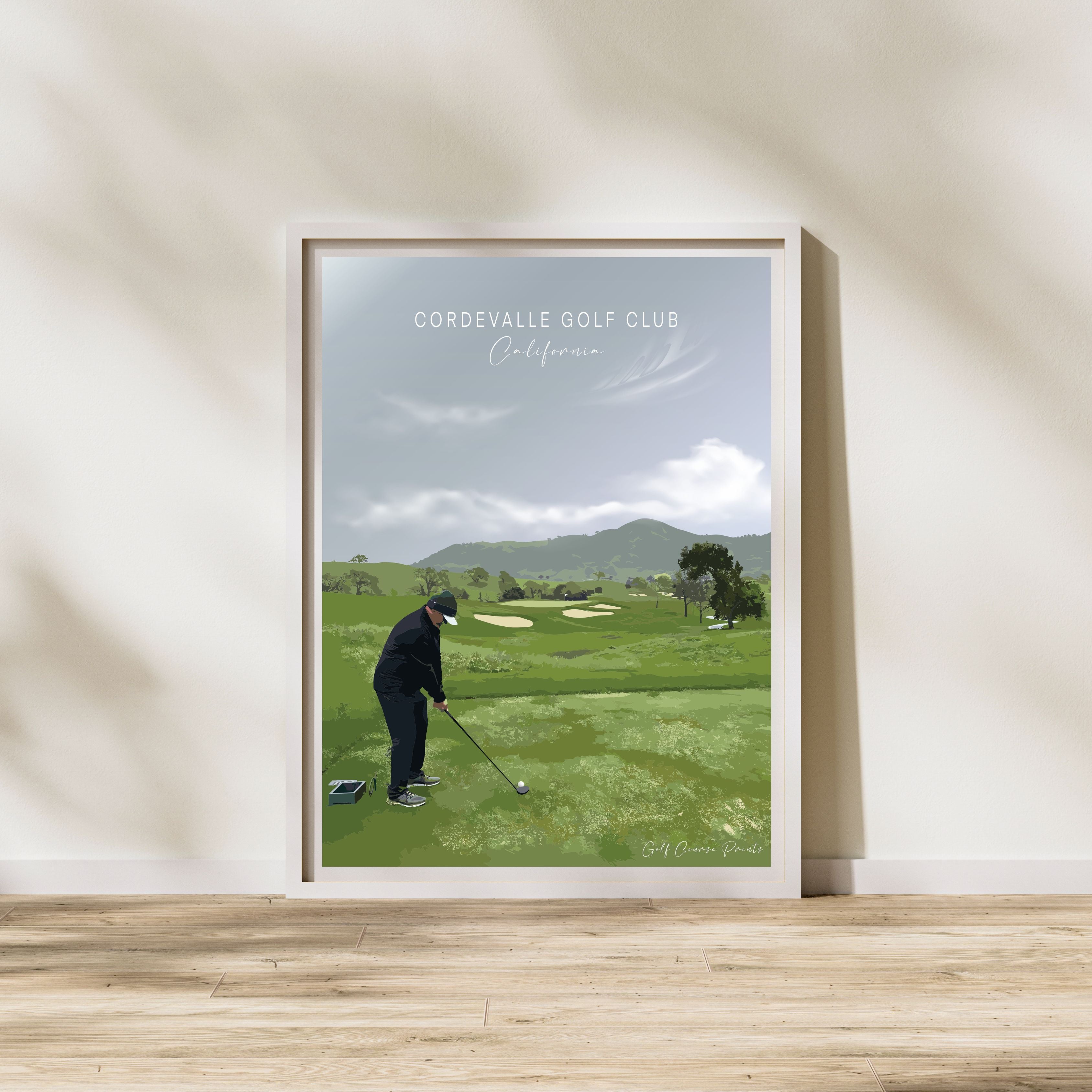 CordeValle Golf Club, California | Watercolor Print | Golf Course Print ...