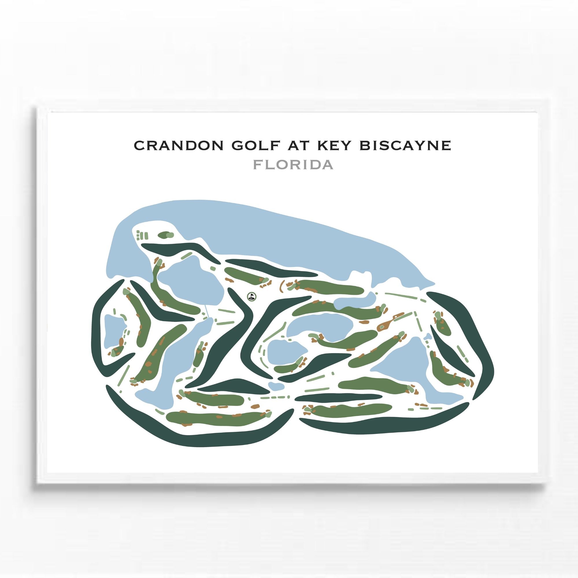Buy the best printed golf course Crandon Golf at Key Biscayne, Florida ...