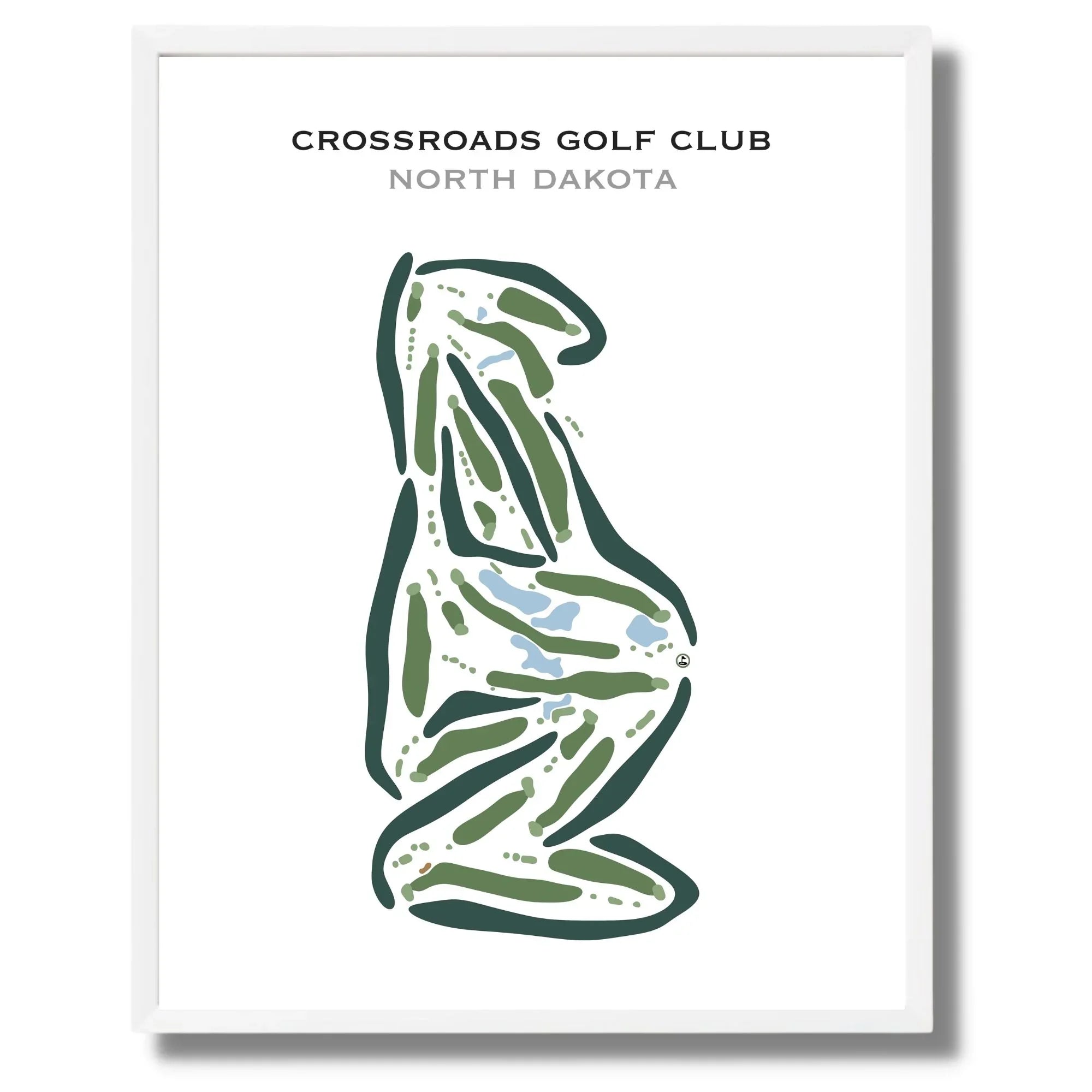Buy the best printed golf course CrossRoads Golf Club, North Dakota ...