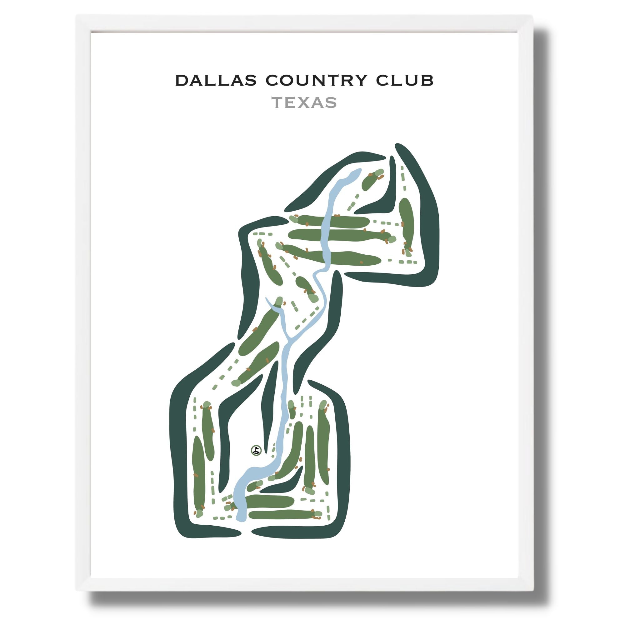 Buy the best printed golf course Dallas Country Club - Highland Park ...