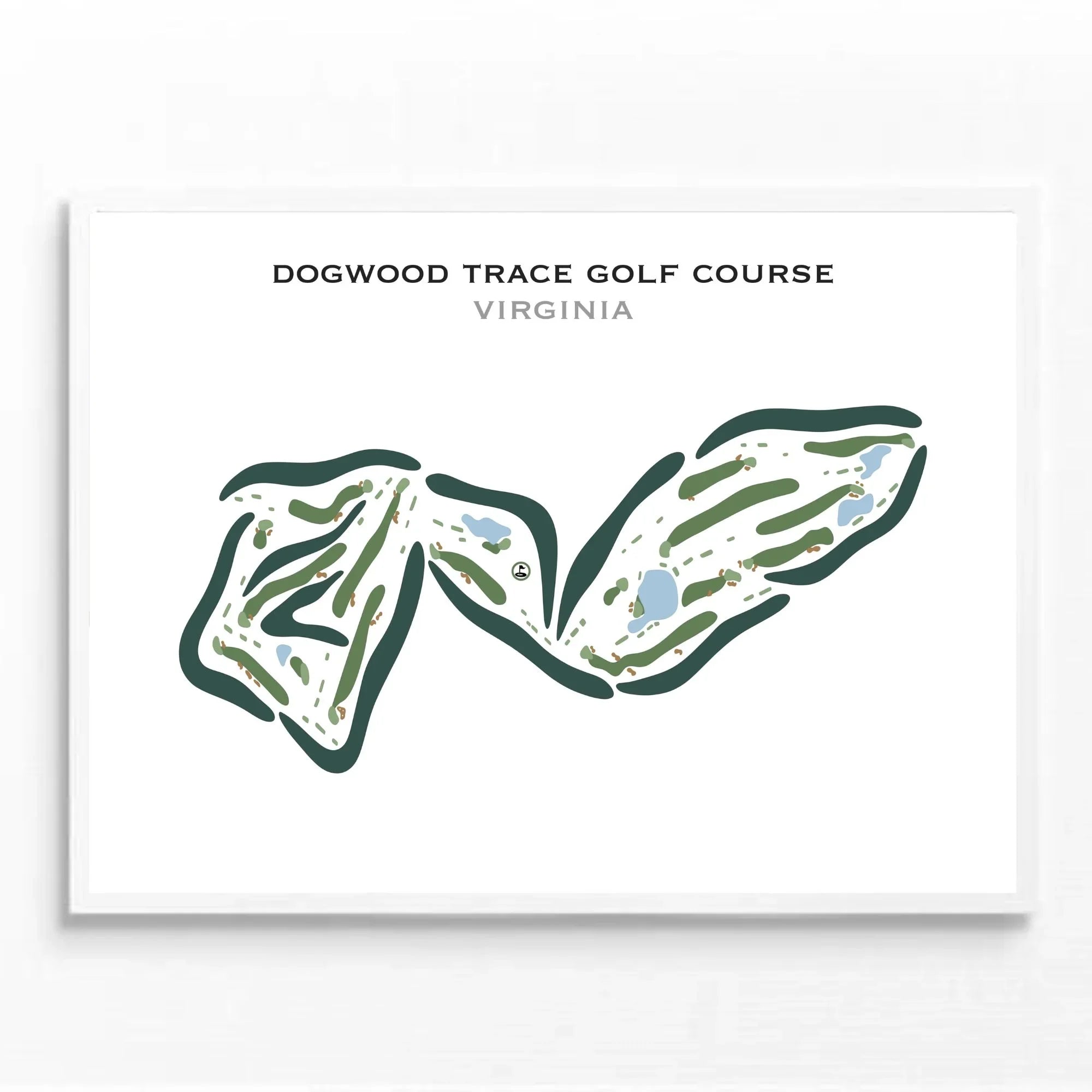 Buy Printed Golf Courses art of Trace Golf Course, Virginia - Golf ...