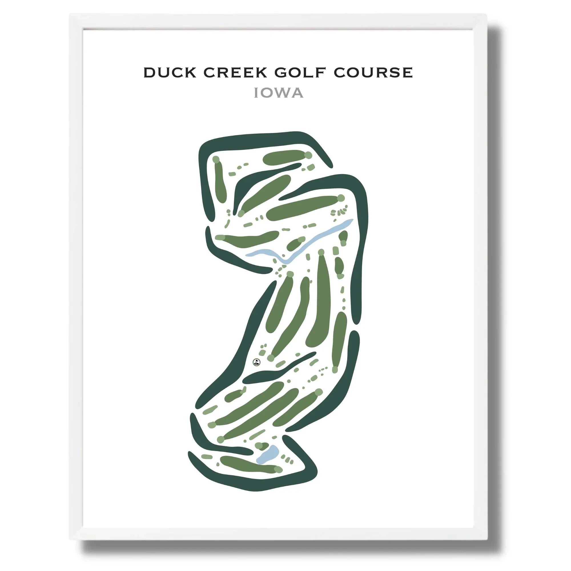 Buy the world best printed golf course Duck Creek Golf Course, Iowa