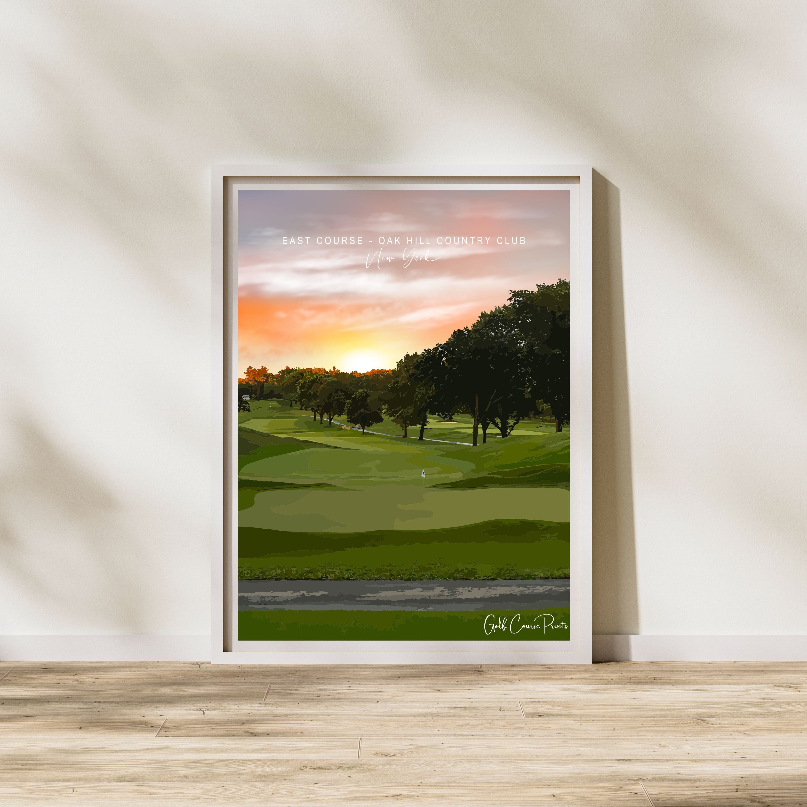 East Course - Oak Hill Country Club, New York | Watercolor Print | Golf ...