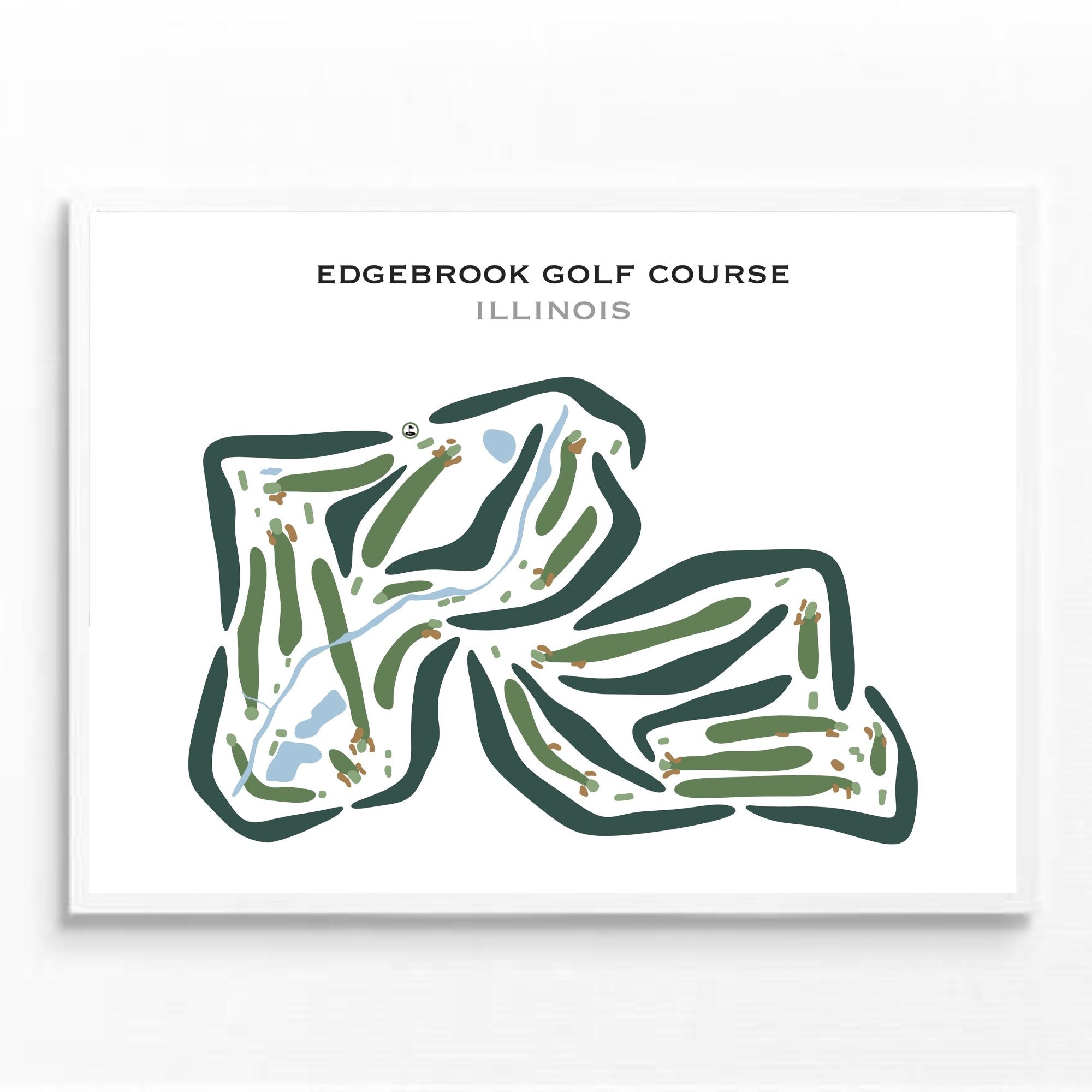 Buy the best printed golf course Edgebrook Golf Course, Illinois - Golf ...