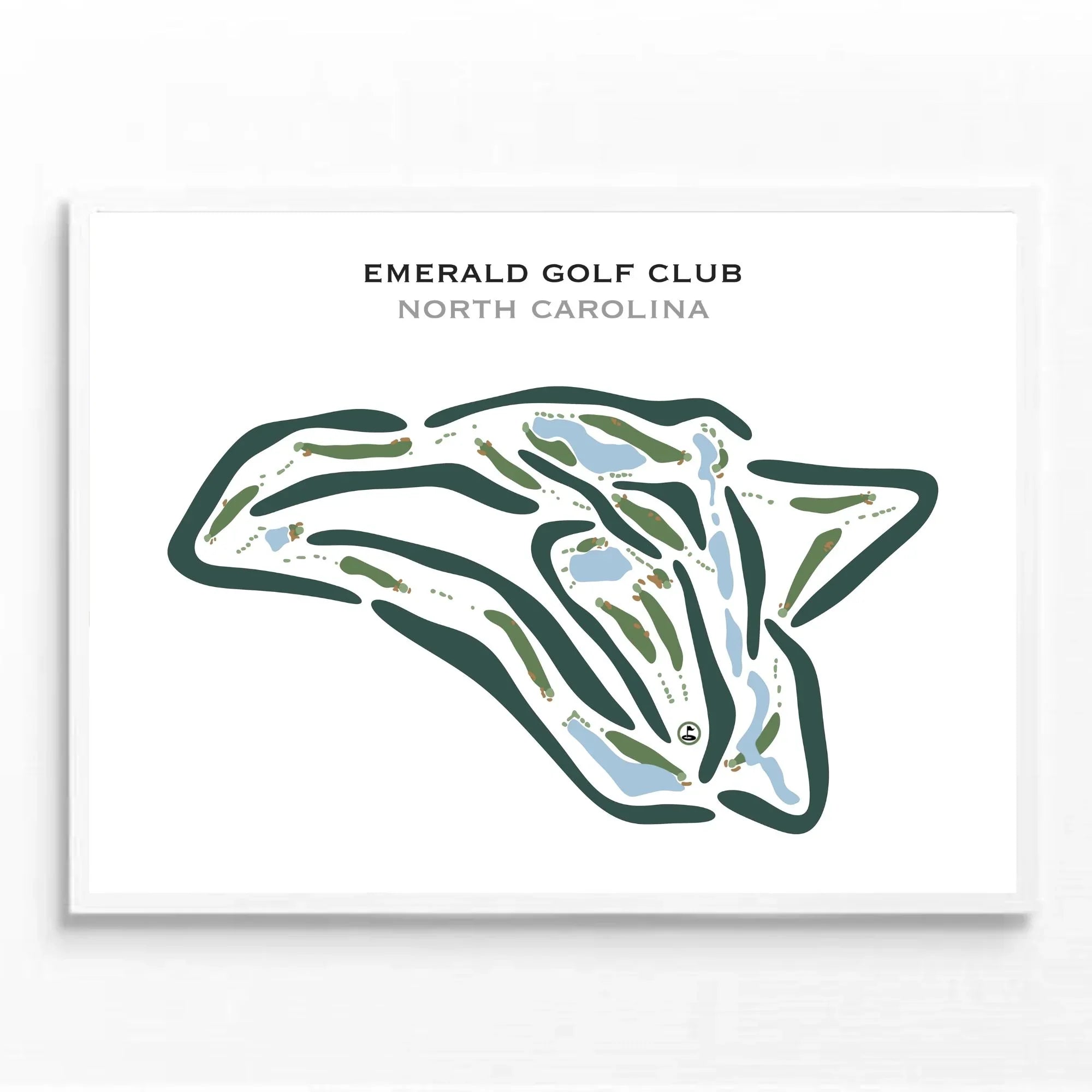Unique design of Emerald Golf Club, North Carolina - Golf Course Prints