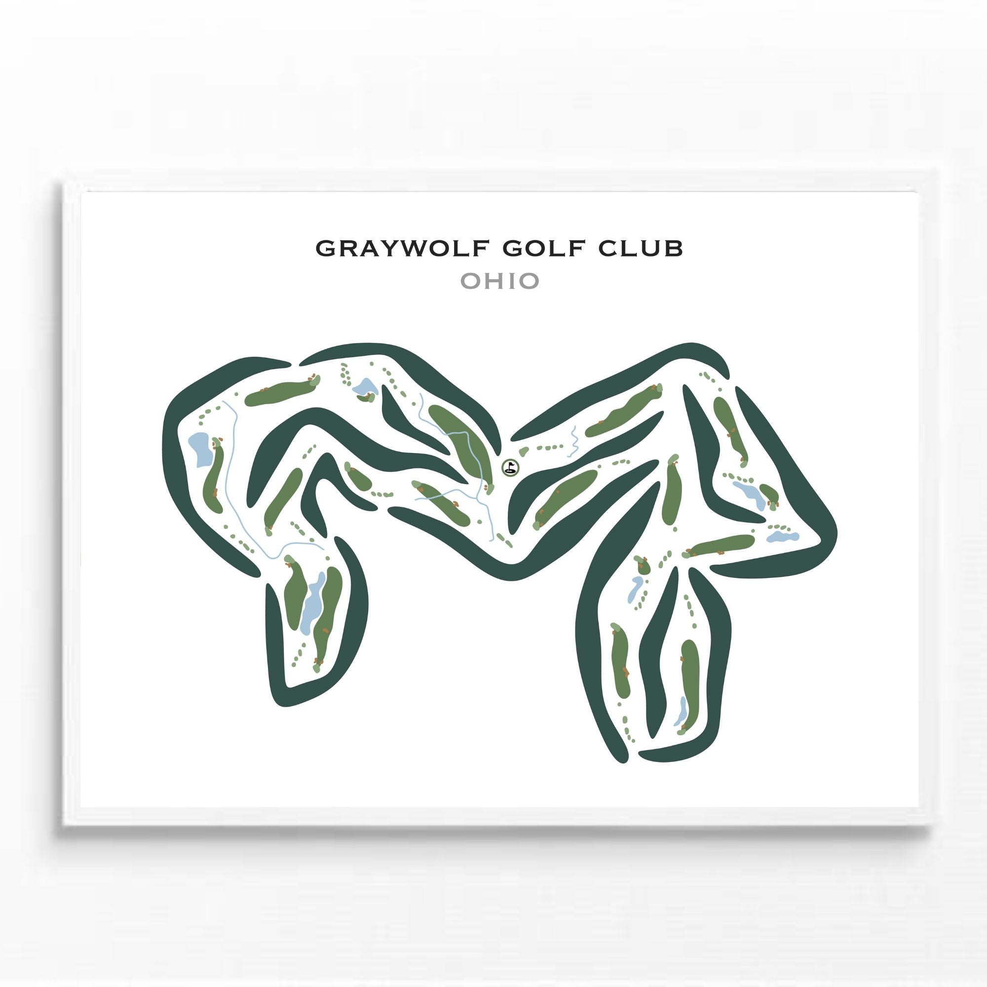 Buy the best printed golf course Graywolf Golf Club, Ohio - Golf Course ...