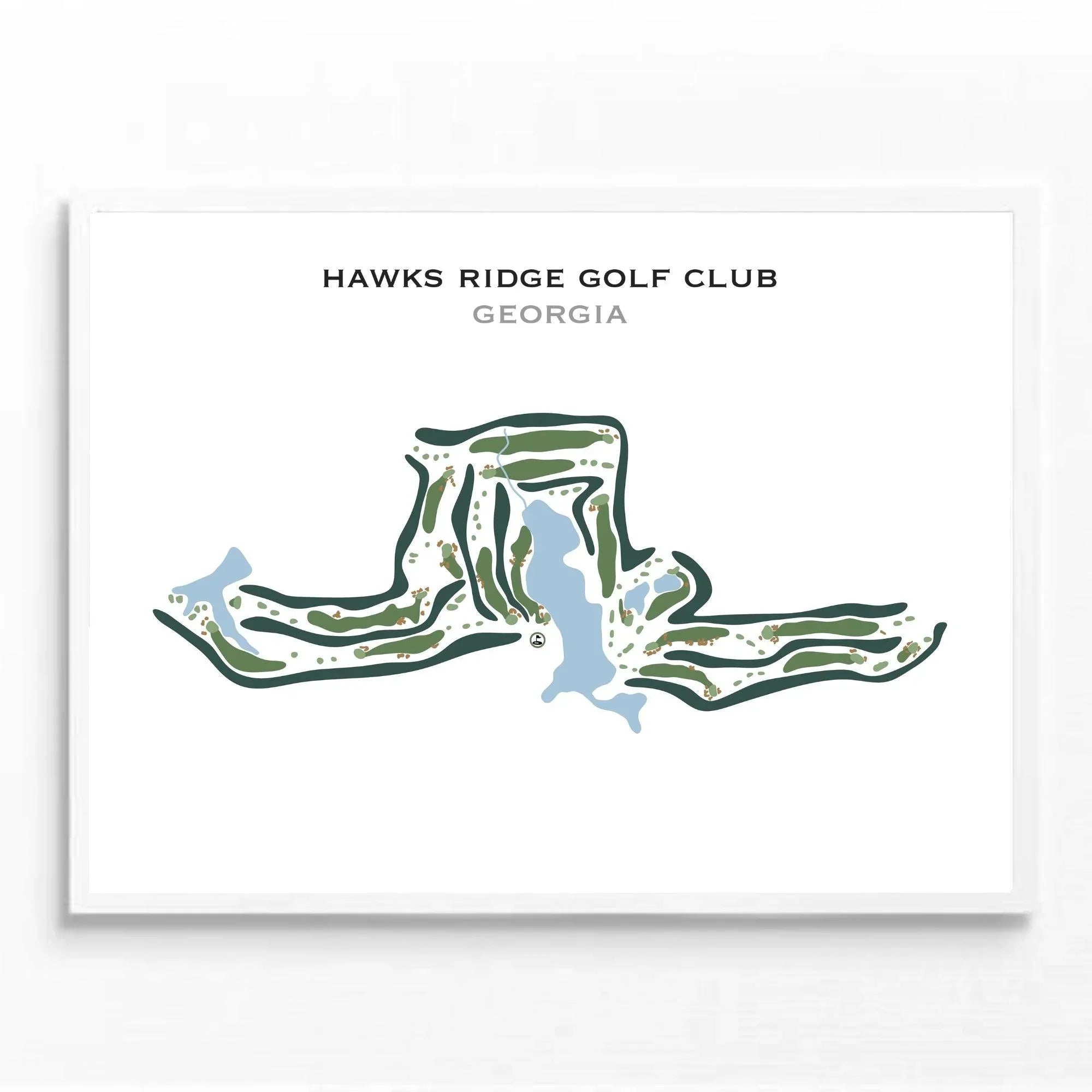 Buy the best printed golf course Hawks Ridge Golf Club, Georgia - Golf ...
