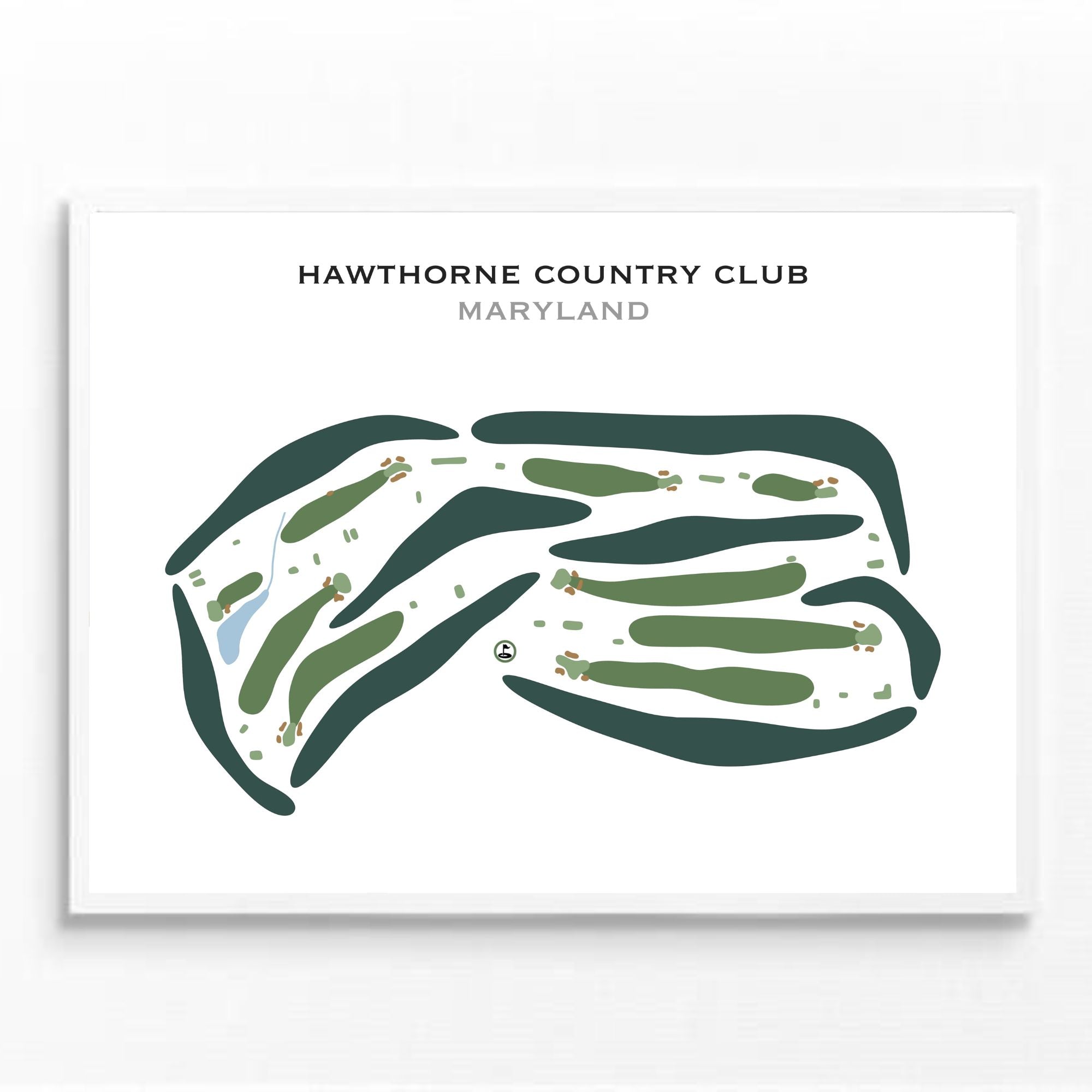Buy the best printed golf course Hawthorne Country Club, Maryland ...