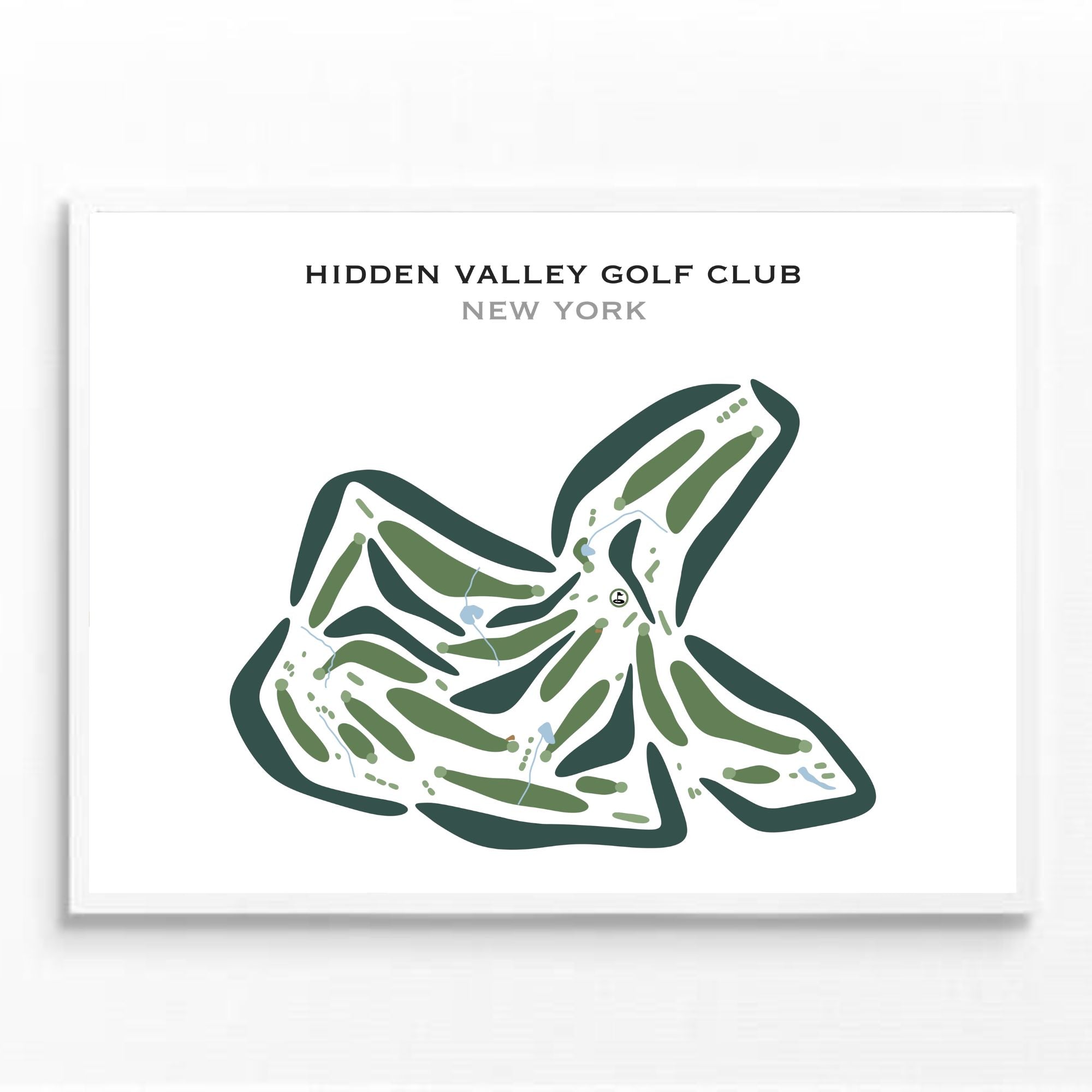 Buy the best printed golf course Hidden Valley Golf Club, New York ...