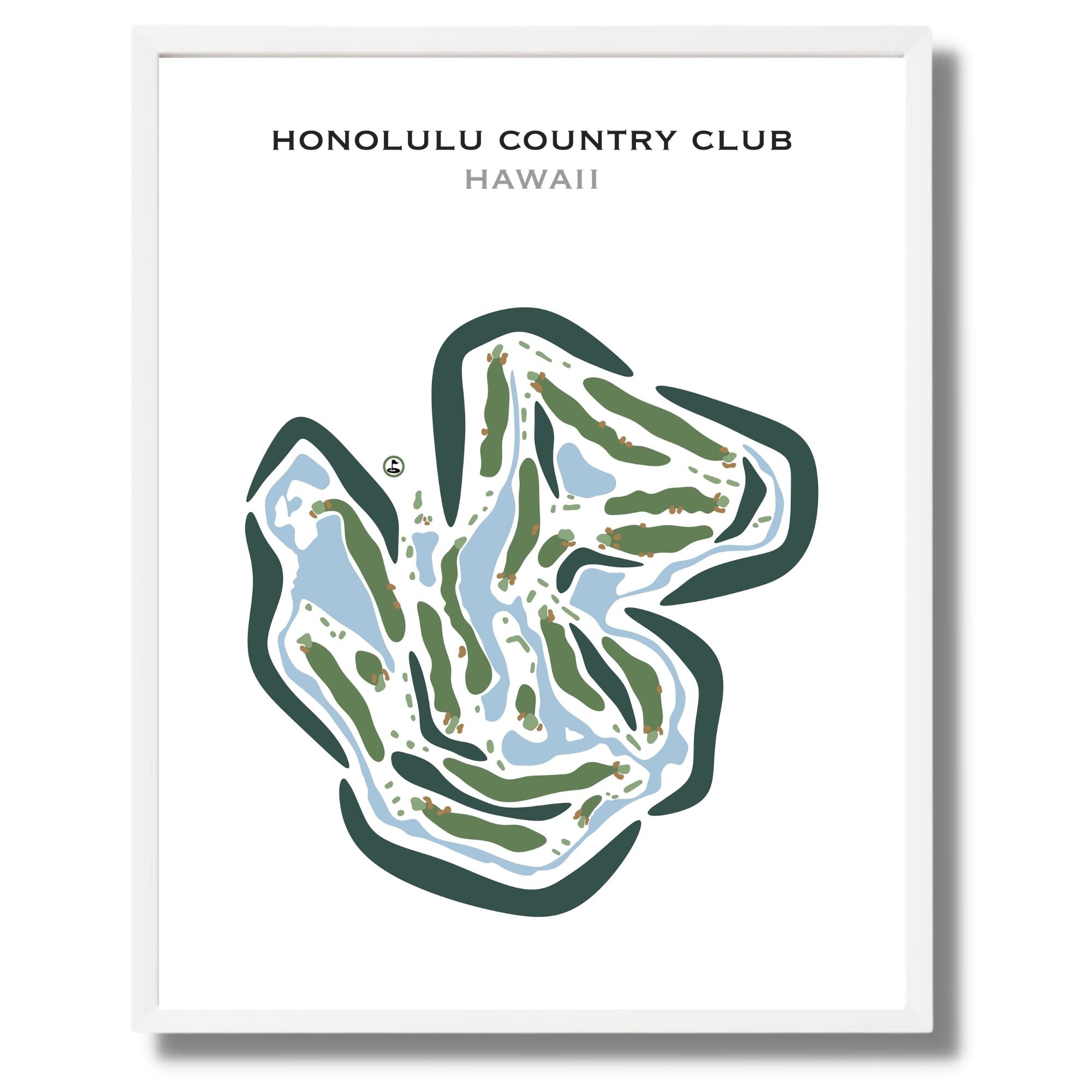 Buy the best printed golf course Honolulu Country Club, Hawaii