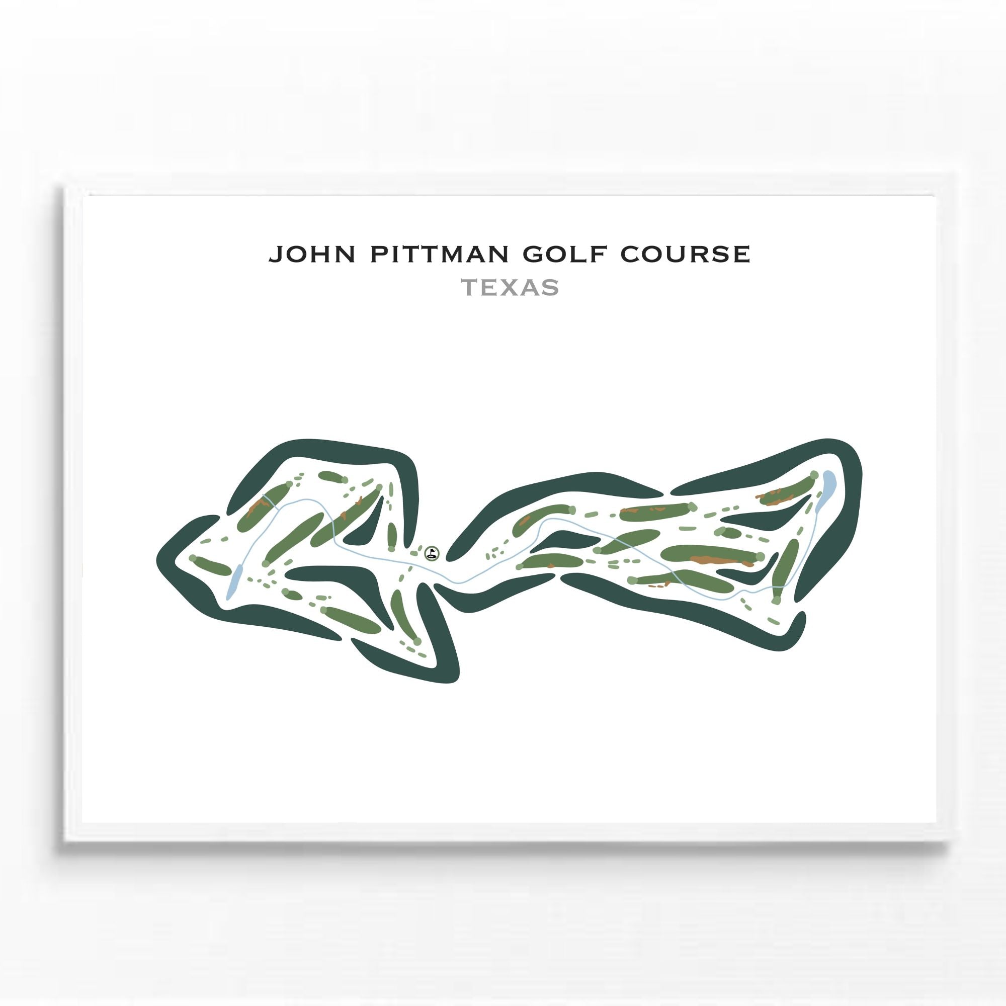 Buy the best printed golf course John Pitman Golf Club, Texas - Golf ...