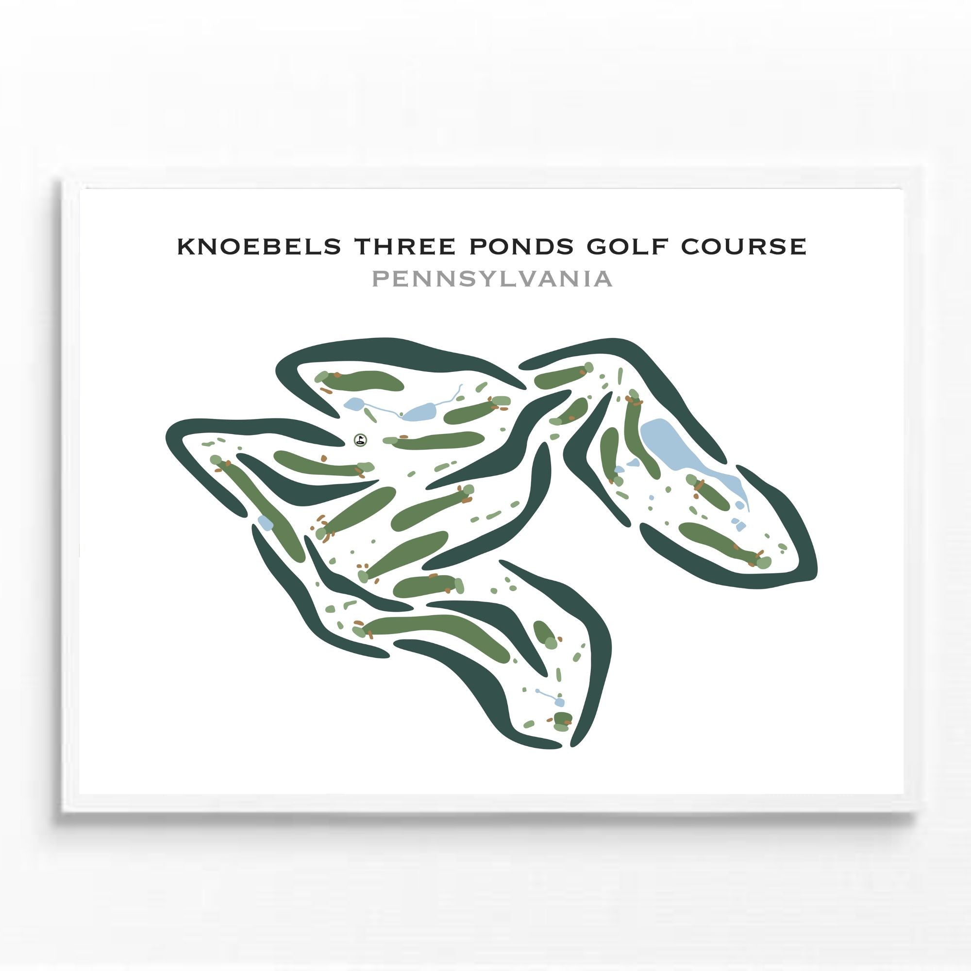 Buy the best printed golf course Knoebels Three Ponds Golf Club ...