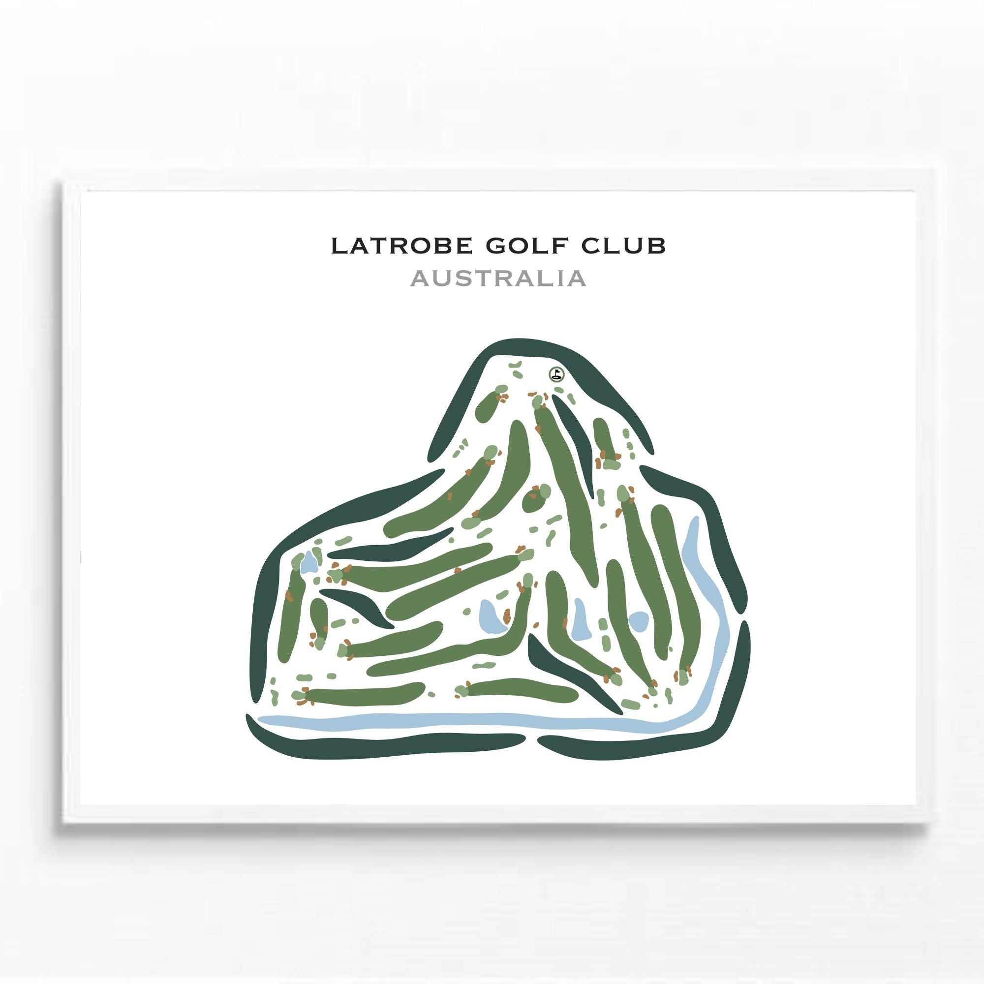 Buy the best printed golf course Latrobe Golf Club, Australia - Golf ...