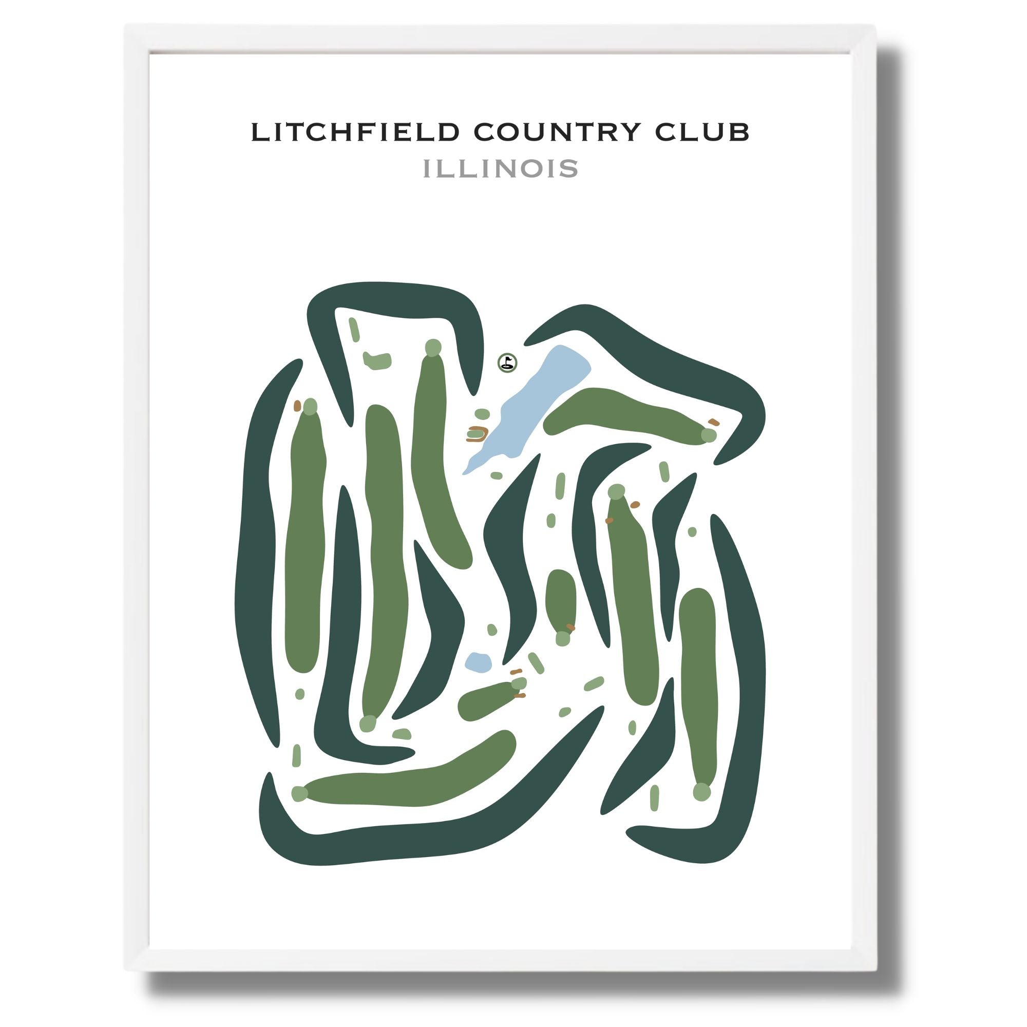 Buy the best printed golf course Litchfield Country Club, Illinois