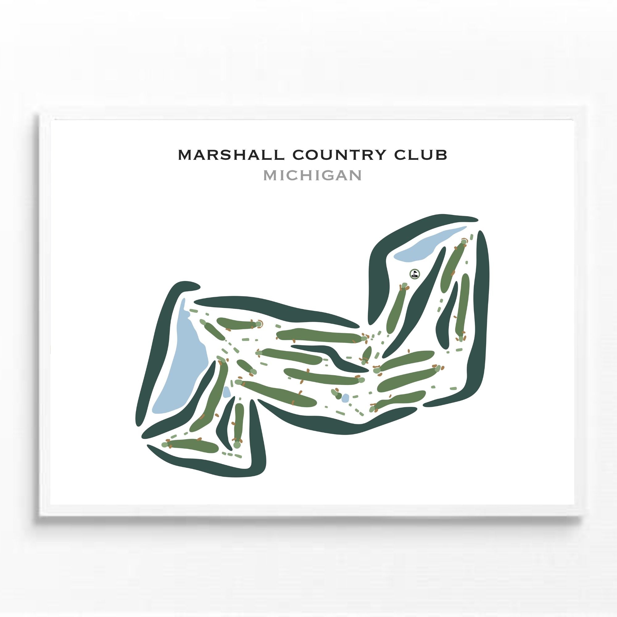 Buy the best printed golf course Marshall Country Club, Michigan - Golf ...