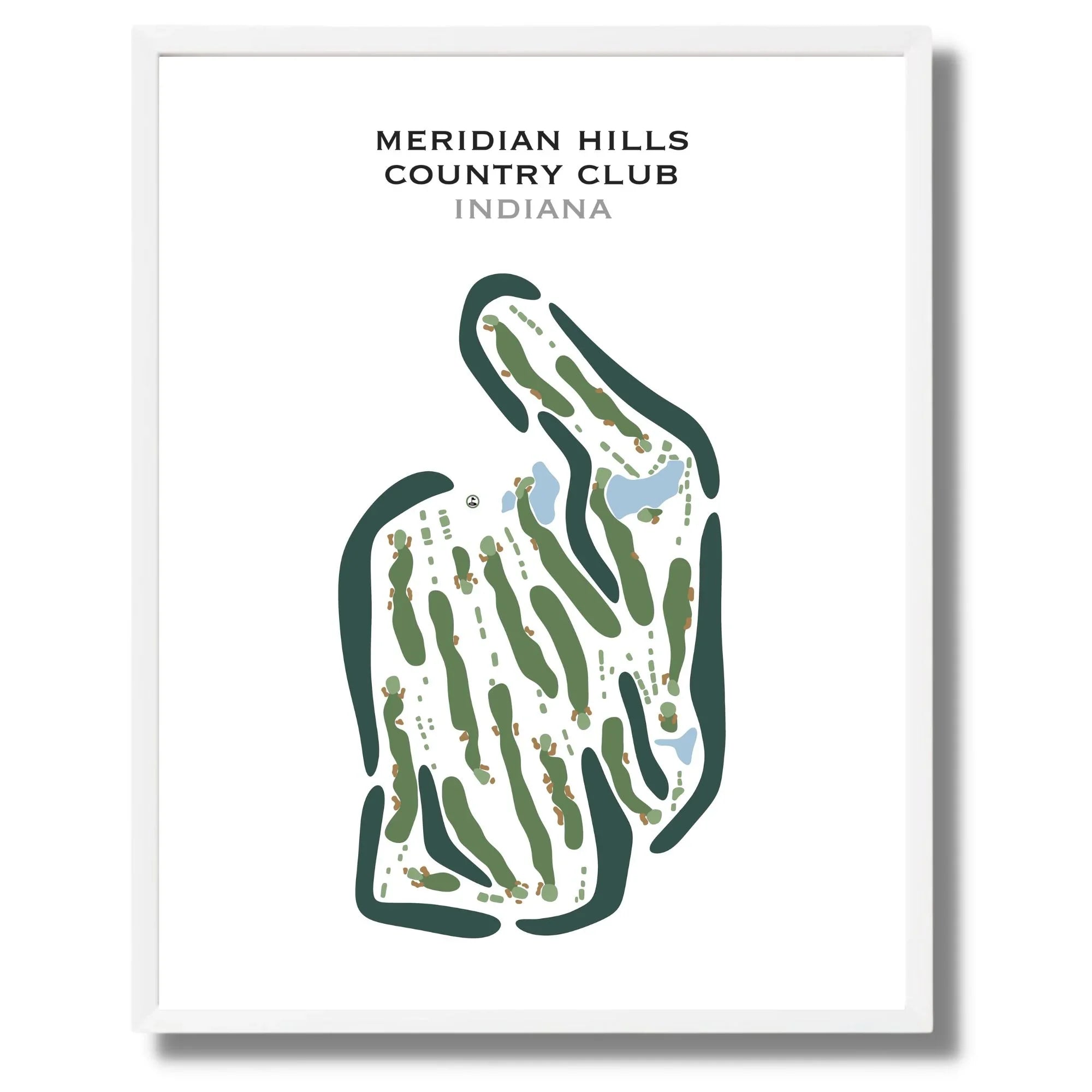 Buy the best printed golf course Meridian Hills Country Club, Indiana ...