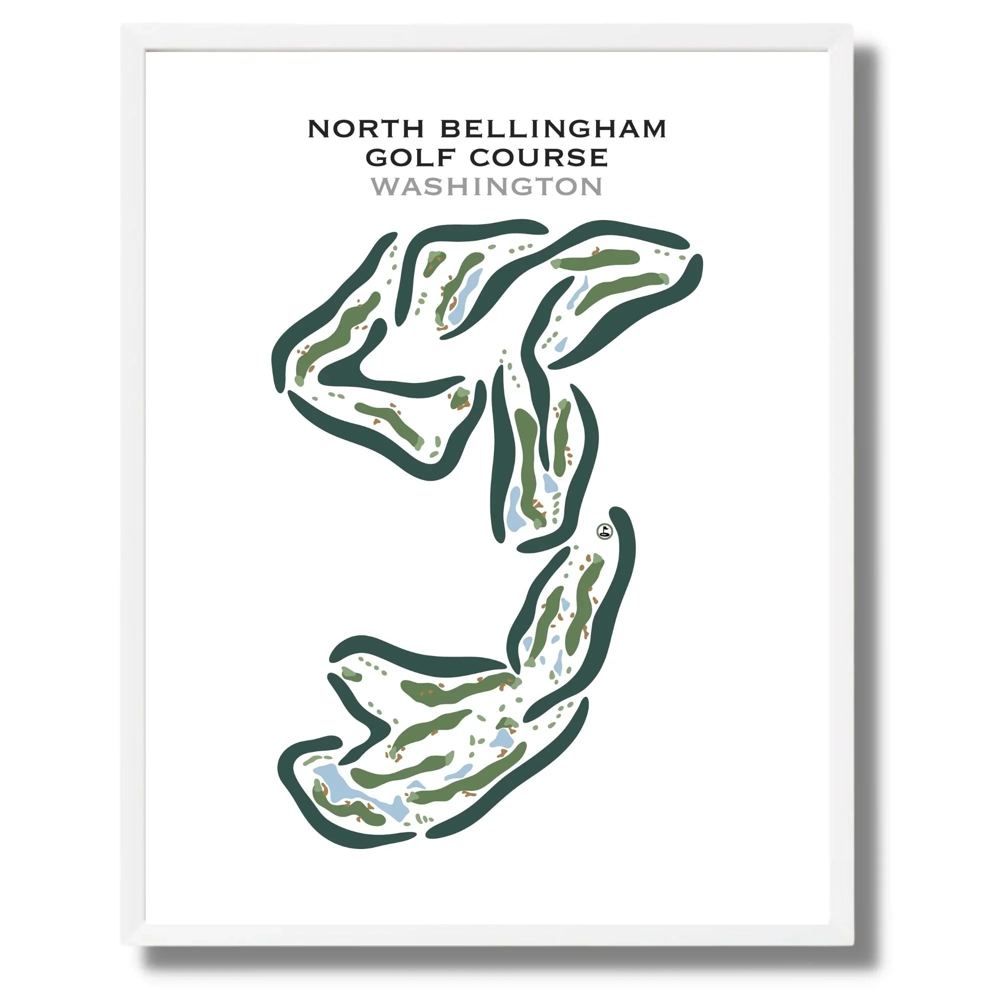 North Bellingham Golf Course, Washington State Golf Course Maps and Prints