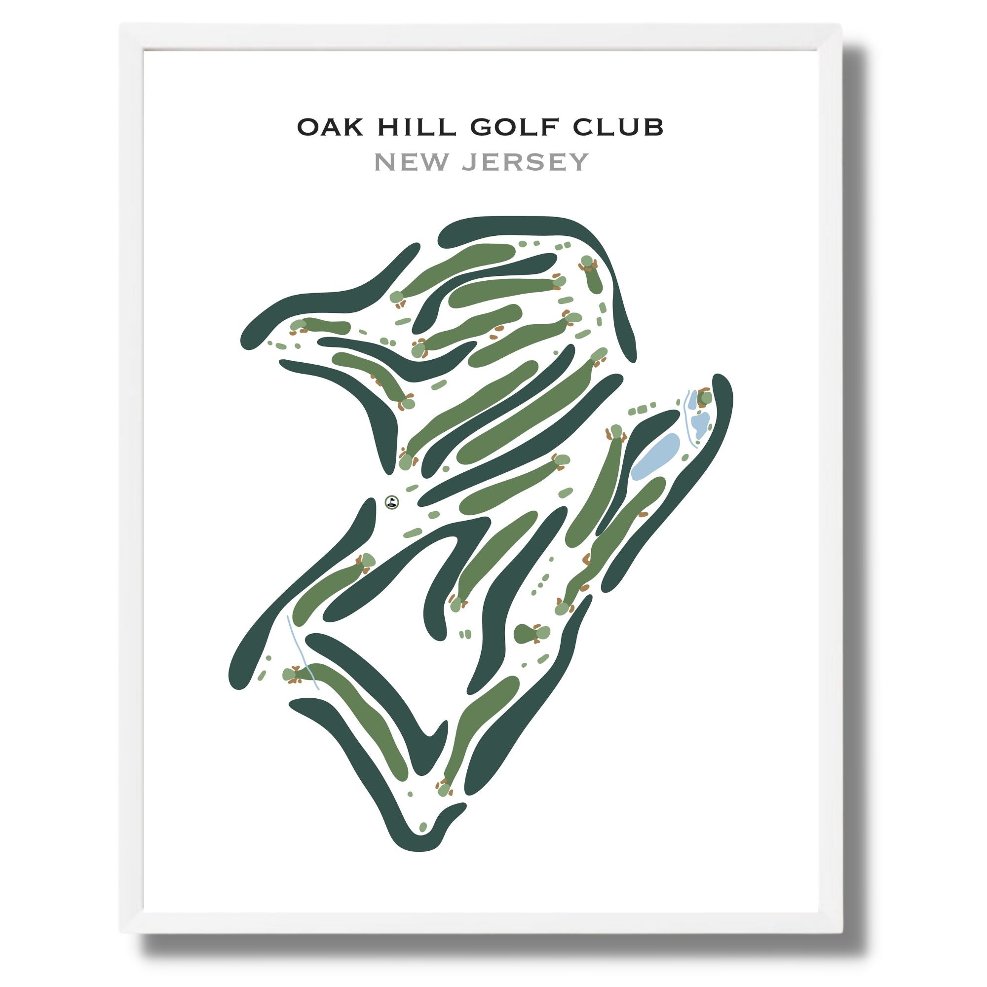 Buy the best printed golf course Oak Hill Golf Club, New Jersey - Golf ...