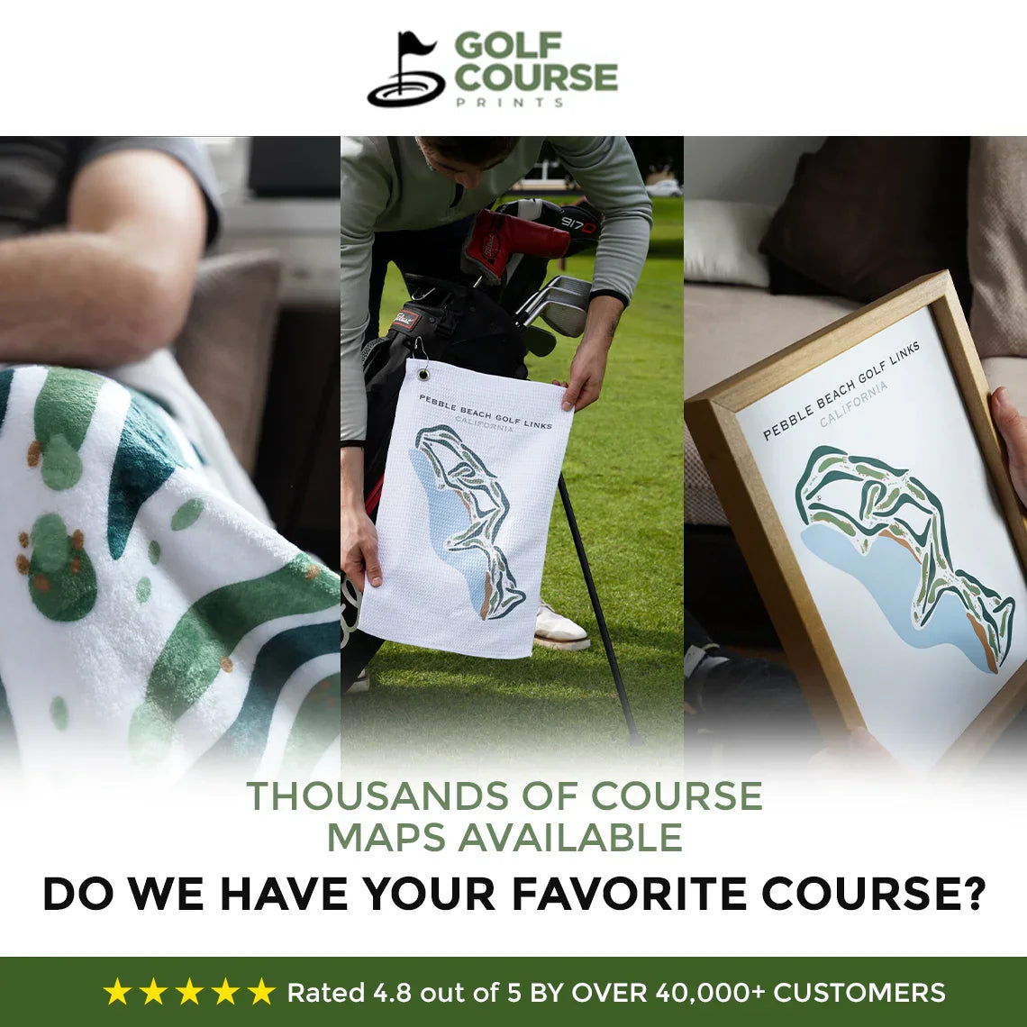 Golf Course Prints | Shop Premium Quality Golf Course Maps