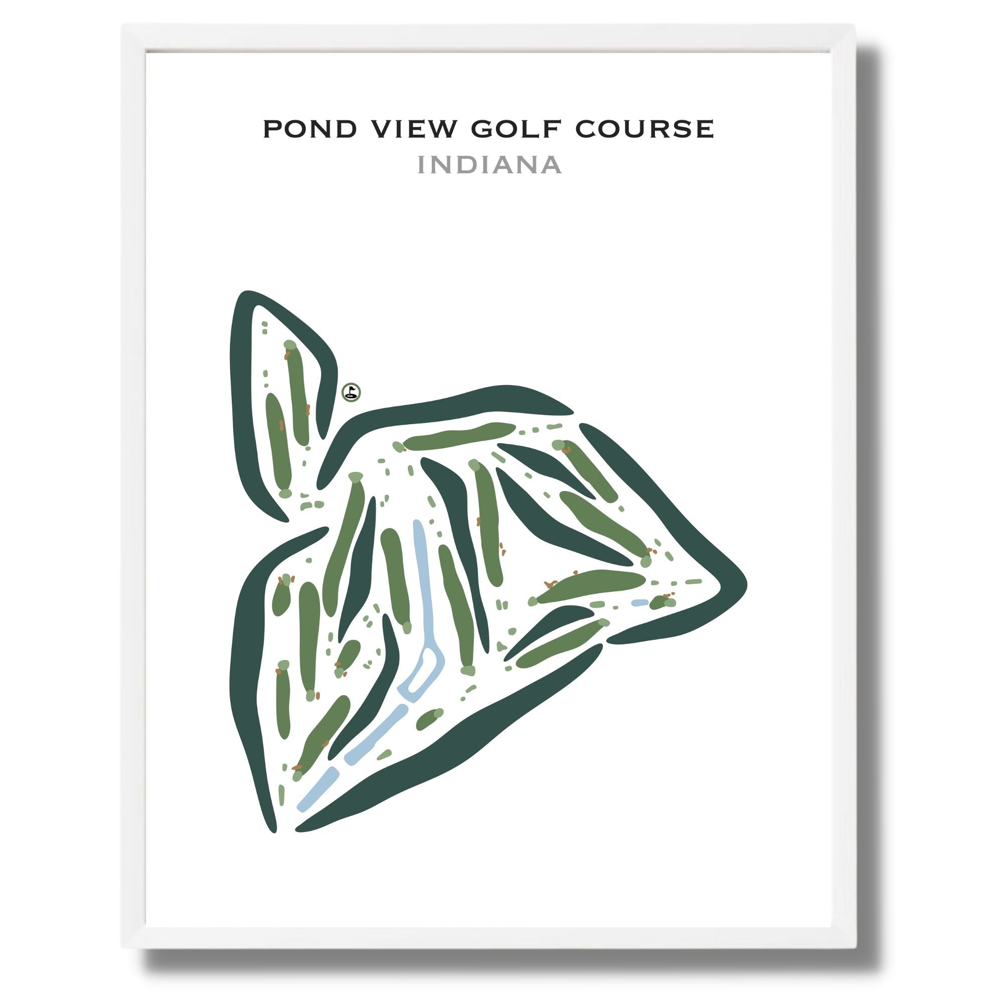 Buy the best printed golf course Pond View Golf Course, Indiana - Golf ...