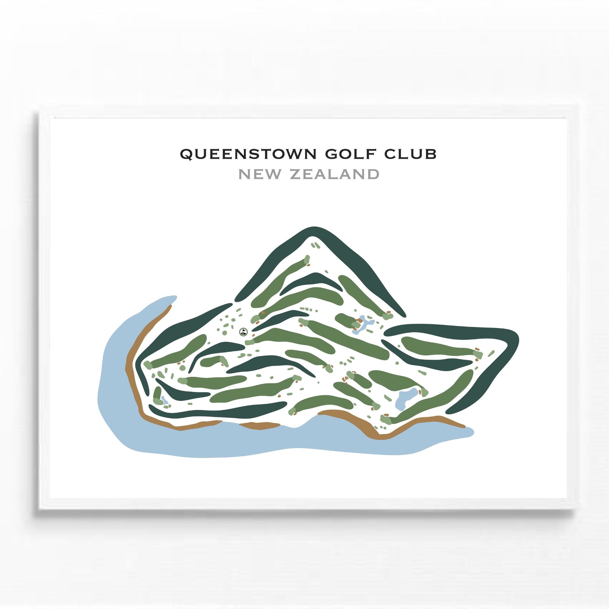 Buy the best printed golf course Queenstown Golf Club, New Zealand ...