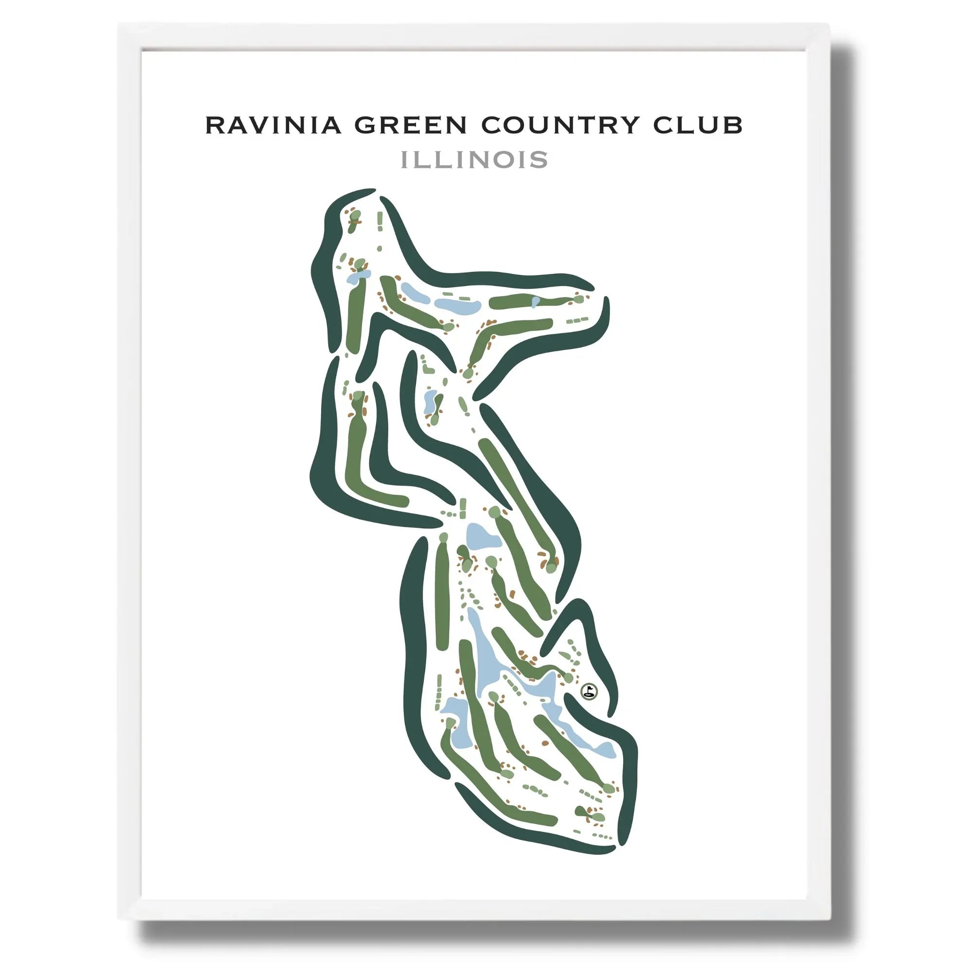 Ravinia Green Country Club, Illinois Golf Course Maps and Prints - Golf ...