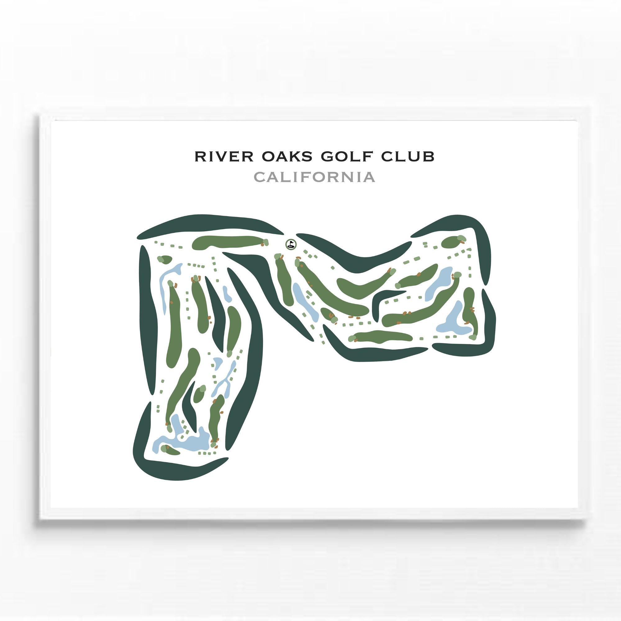 Buy the best printed golf course River Oaks Golf Club, California