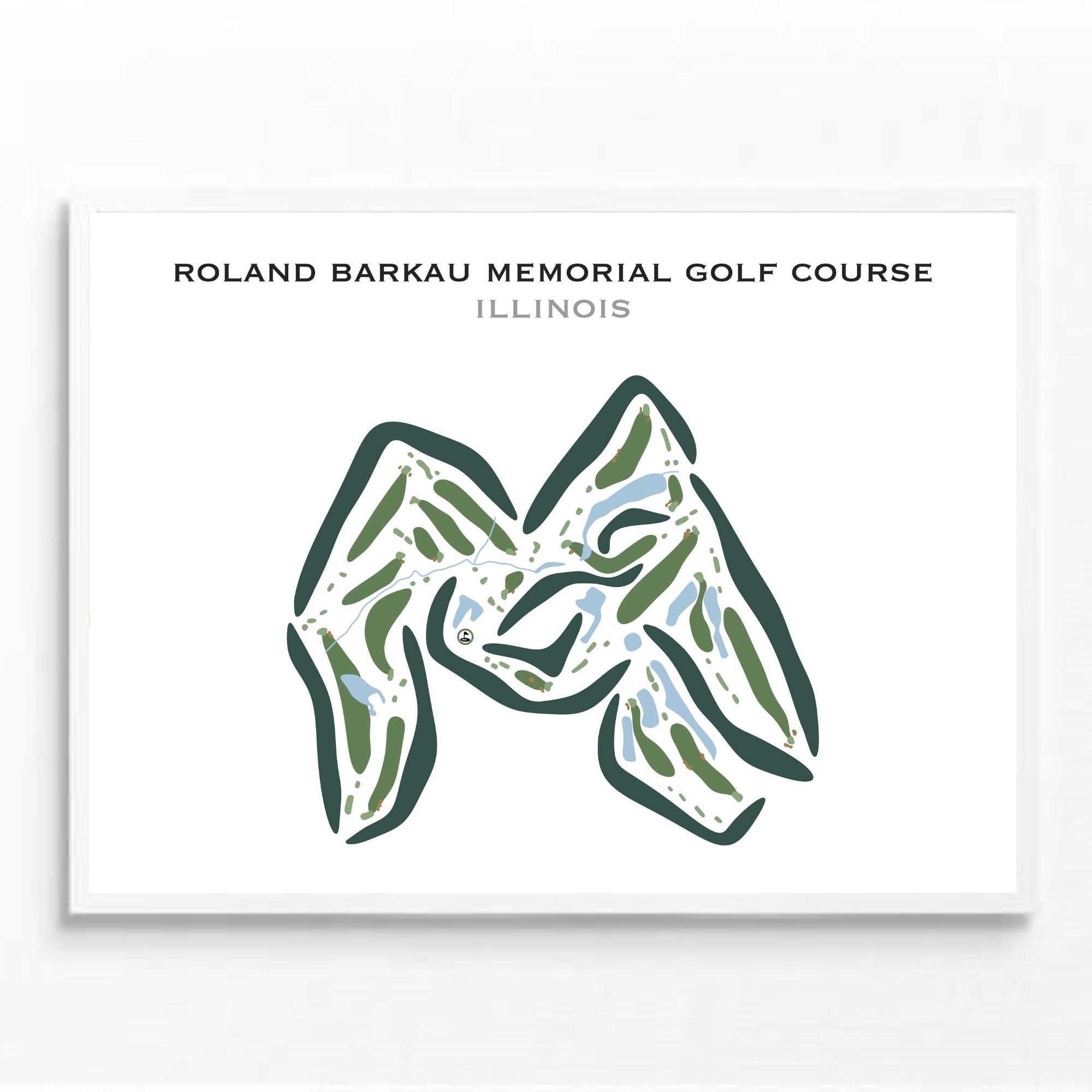 Buy the best printed golf course Roland Barkau Memorial Golf Course ...