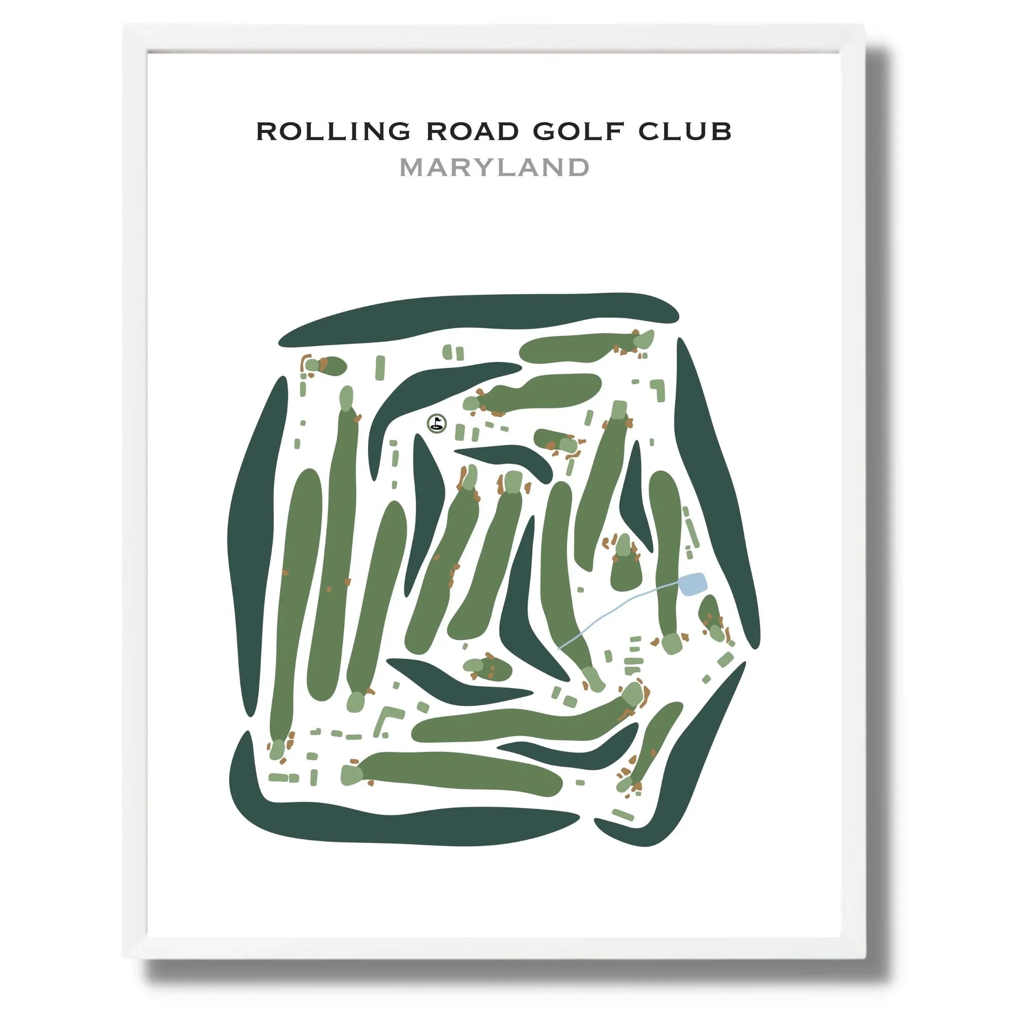 Rolling Road Golf Club, Maryland Printed Golf Courses online - Print ...