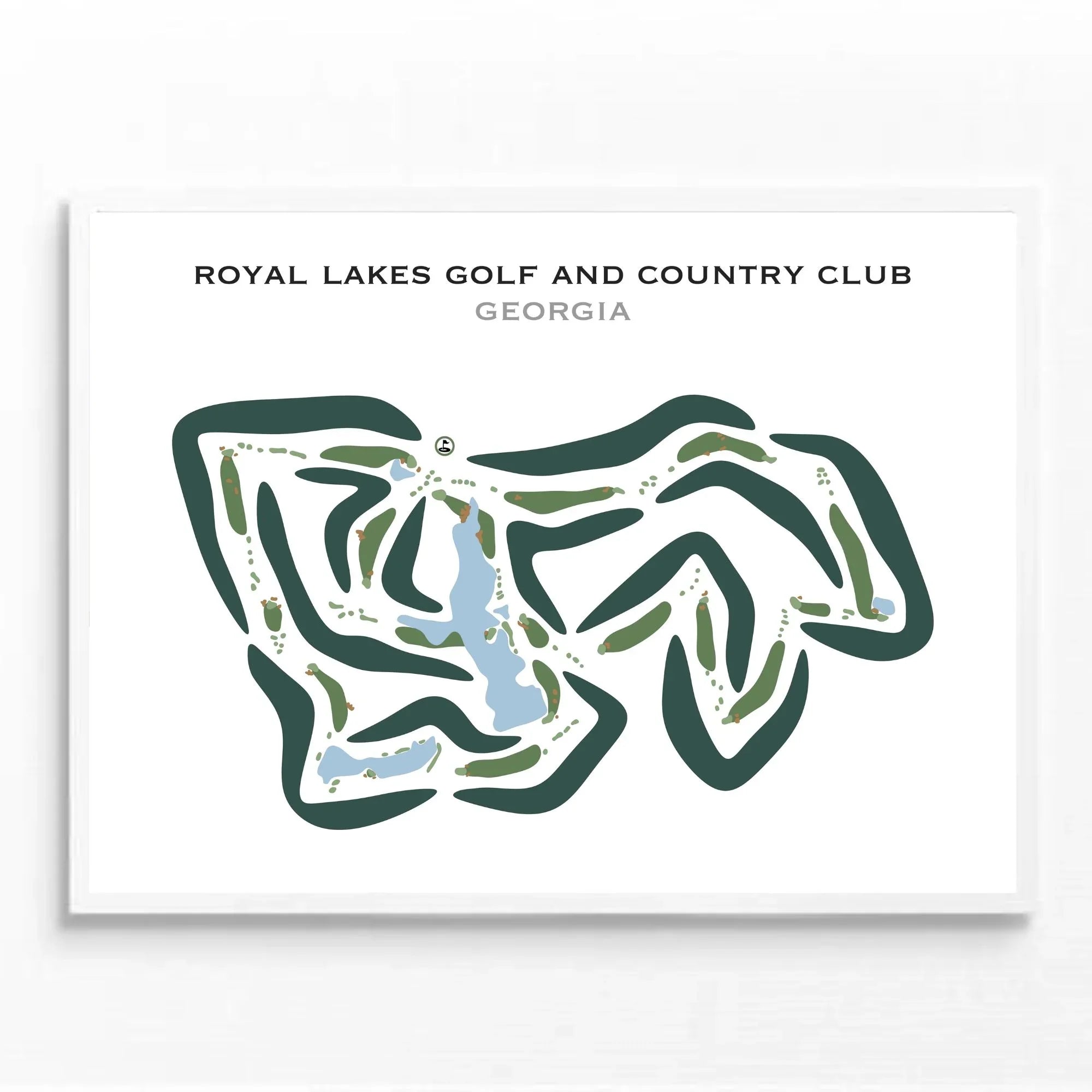 Buy the best printed golf course Royal Lakes Golf & Country Club, Georgia - Golf Course Prints