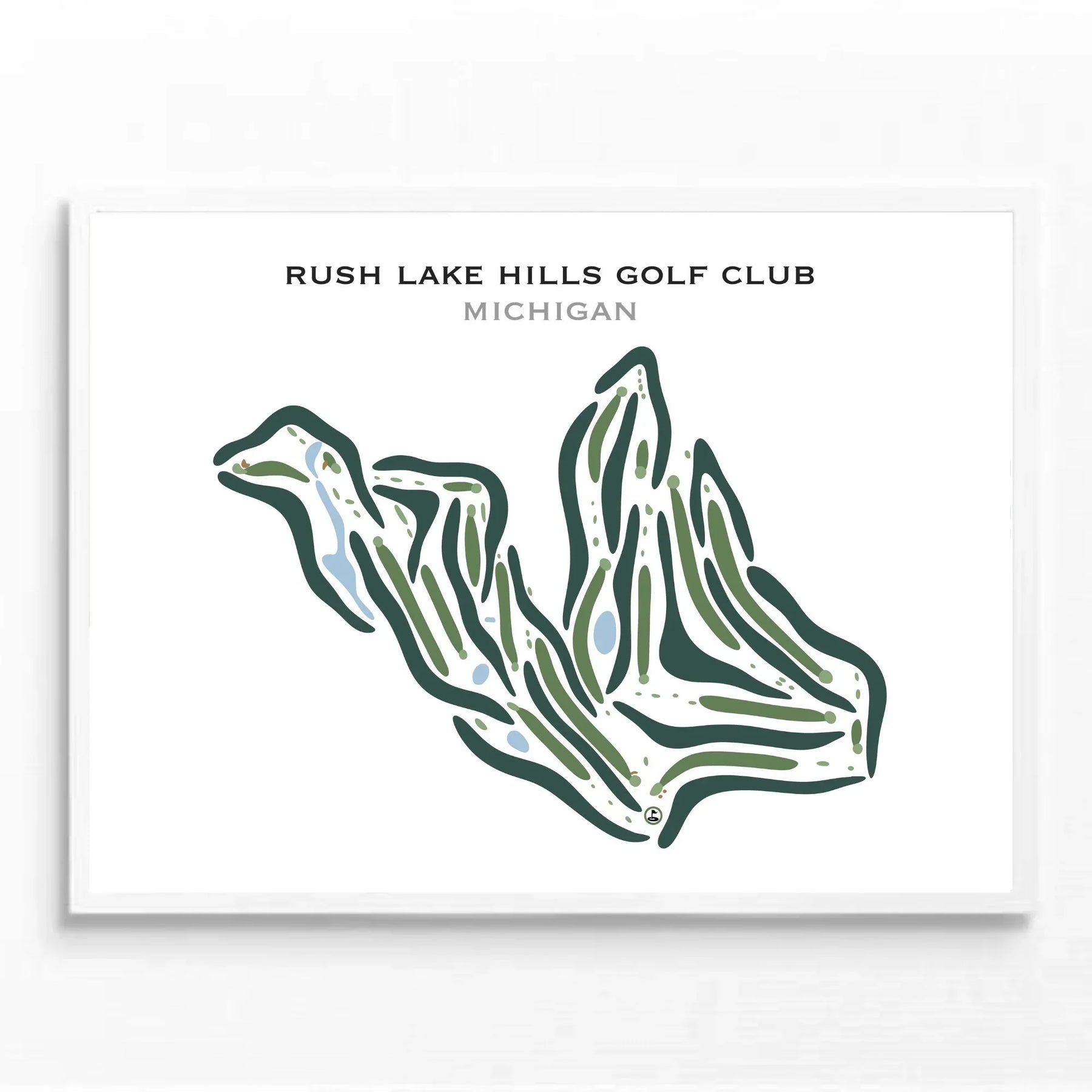 Rush Lake Hills Golf Club, Michigan Golf Course Maps and Prints