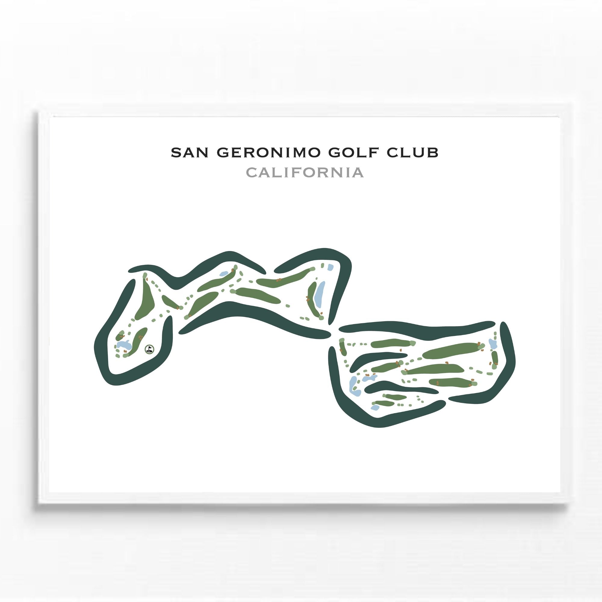 Buy the best printed golf course San Geronimo Golf Club, California - Golf Course Prints