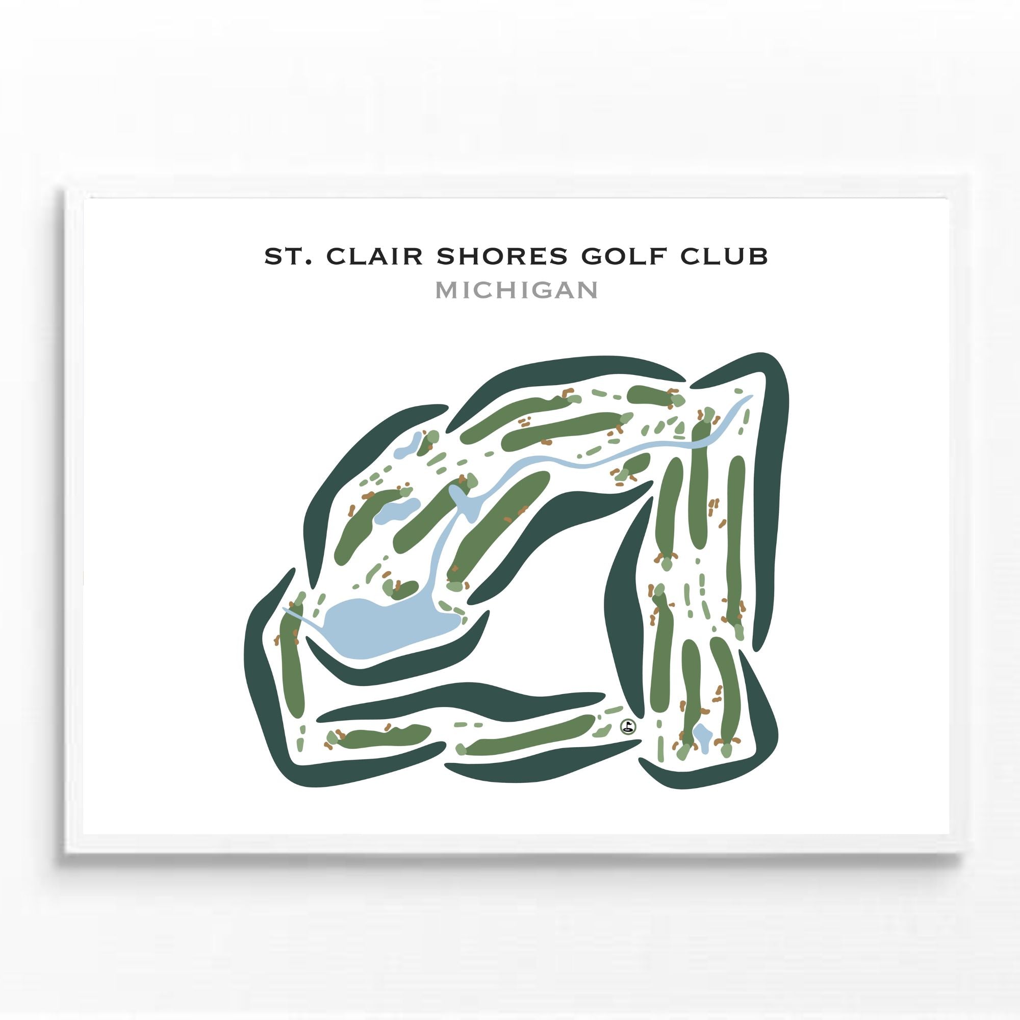 Buy the best printed golf course St Clair Shores Golf Club, Michigan ...