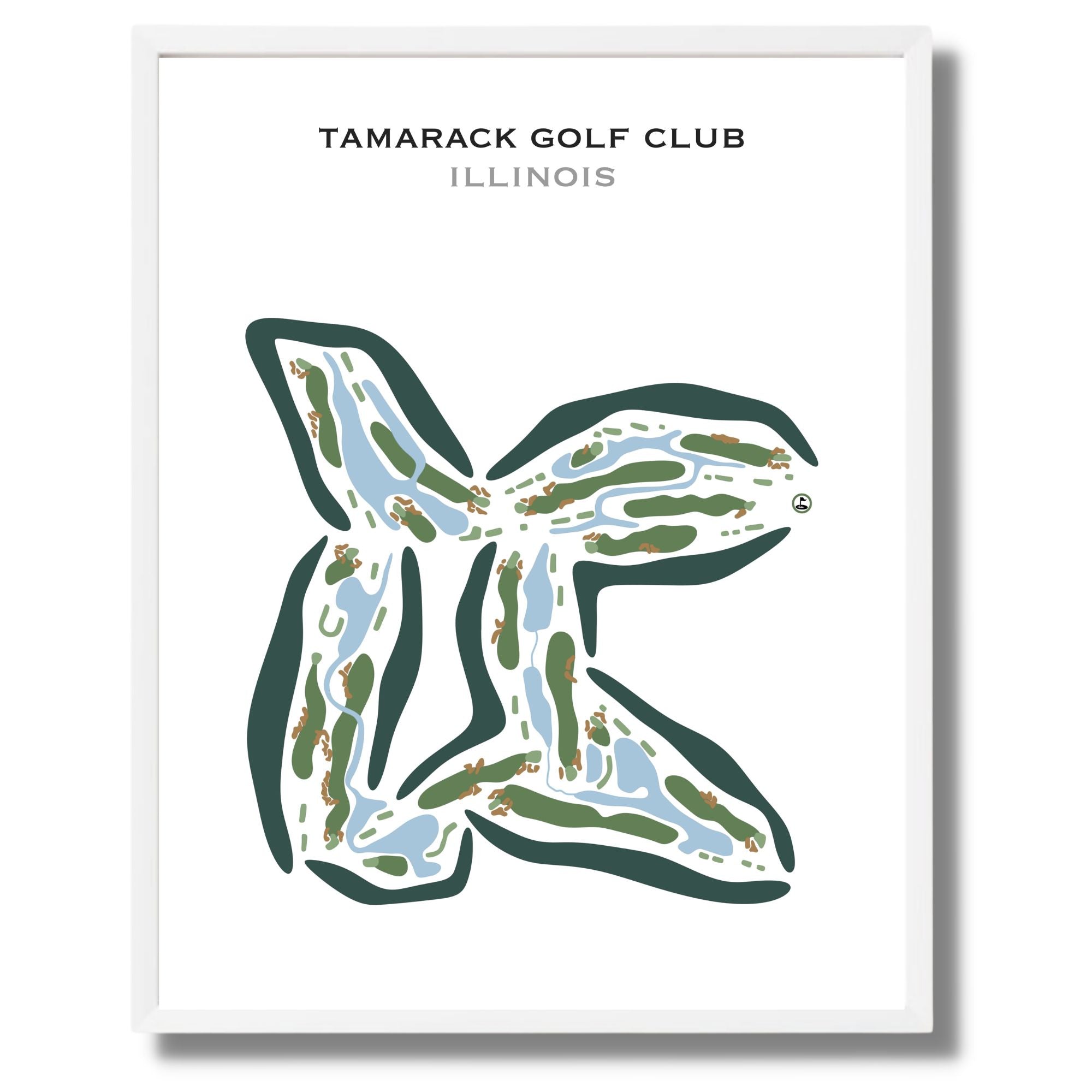 Buy the best printed golf course Tamarack Golf Club, Illinois - Golf ...