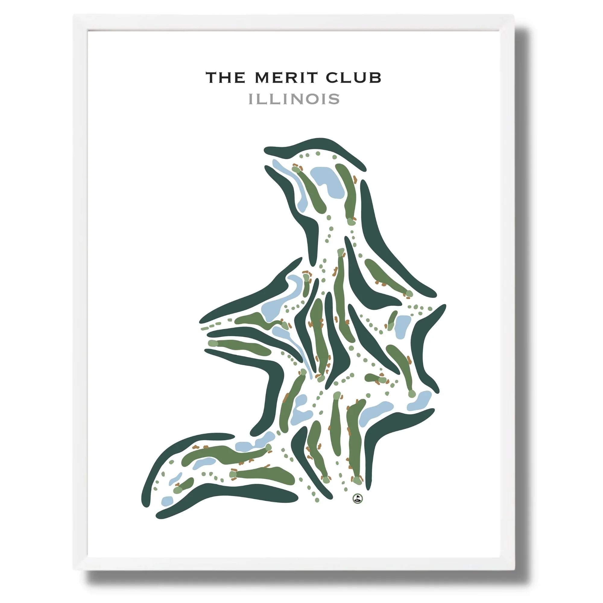 Buy the best printed golf course The Merit Club, Illinois - Golf Course ...