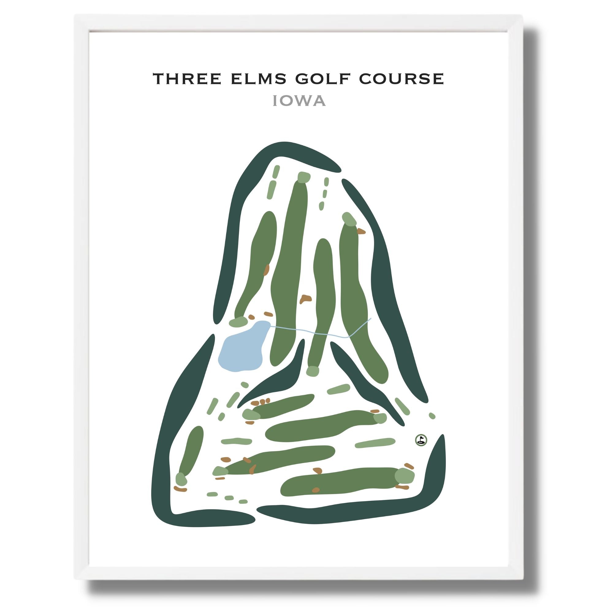Buy the best printed golf course Three Elms Golf Course, Iowa - Golf Course Prints