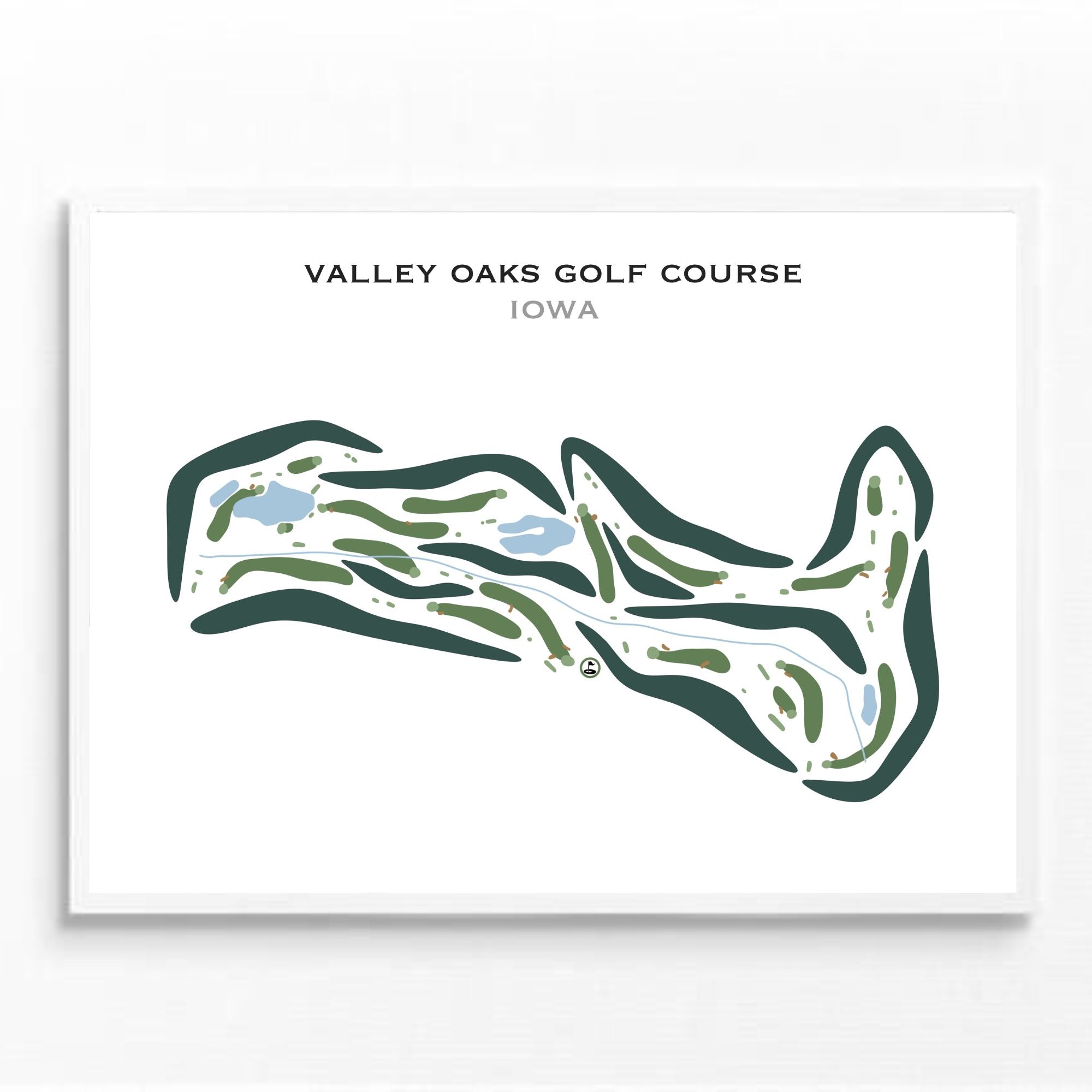 Buy the best printed golf course Valley Oaks Golf Course, Iowa - Golf ...