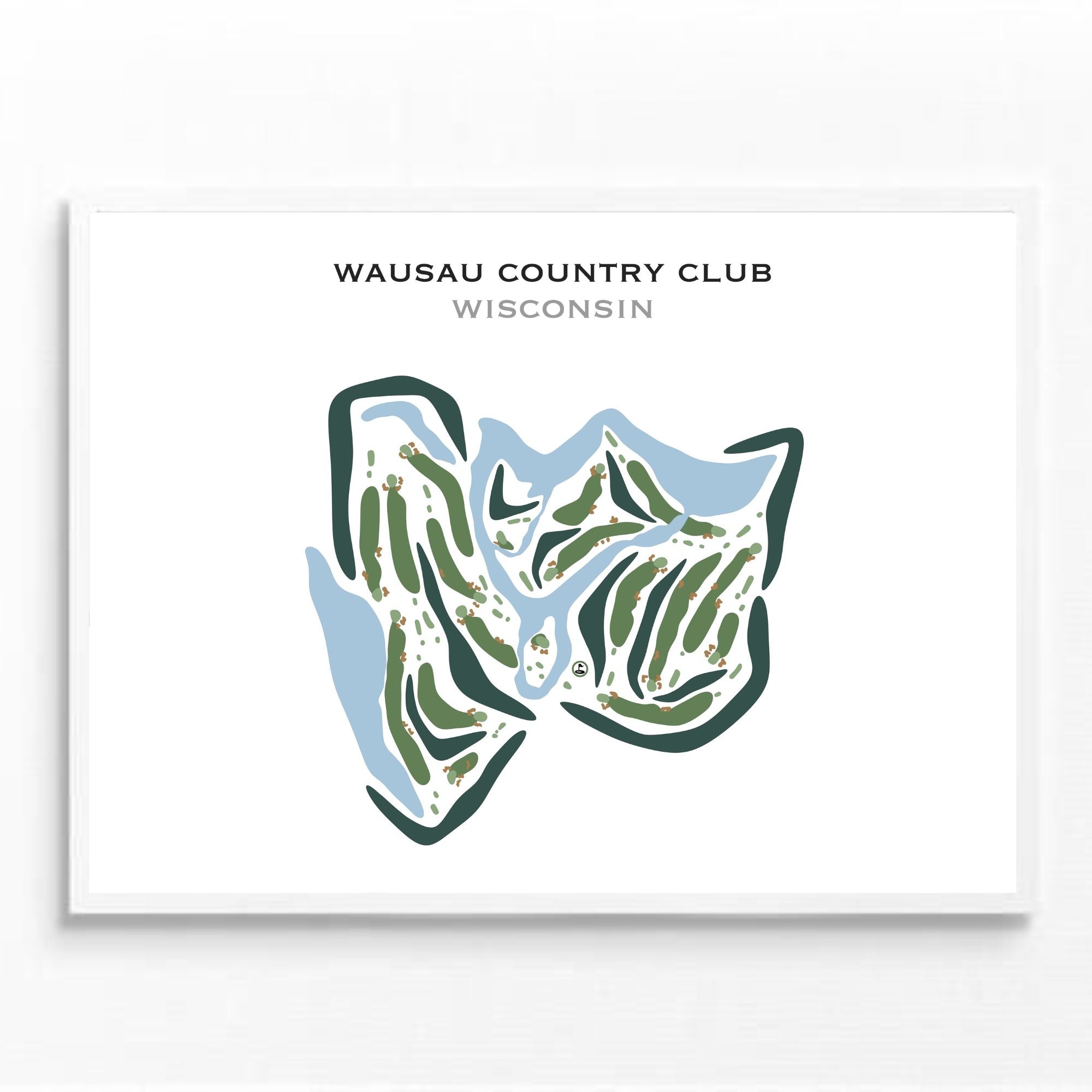 Buy the best printed golf course Wausau Country Club, Wisconsin - Golf ...