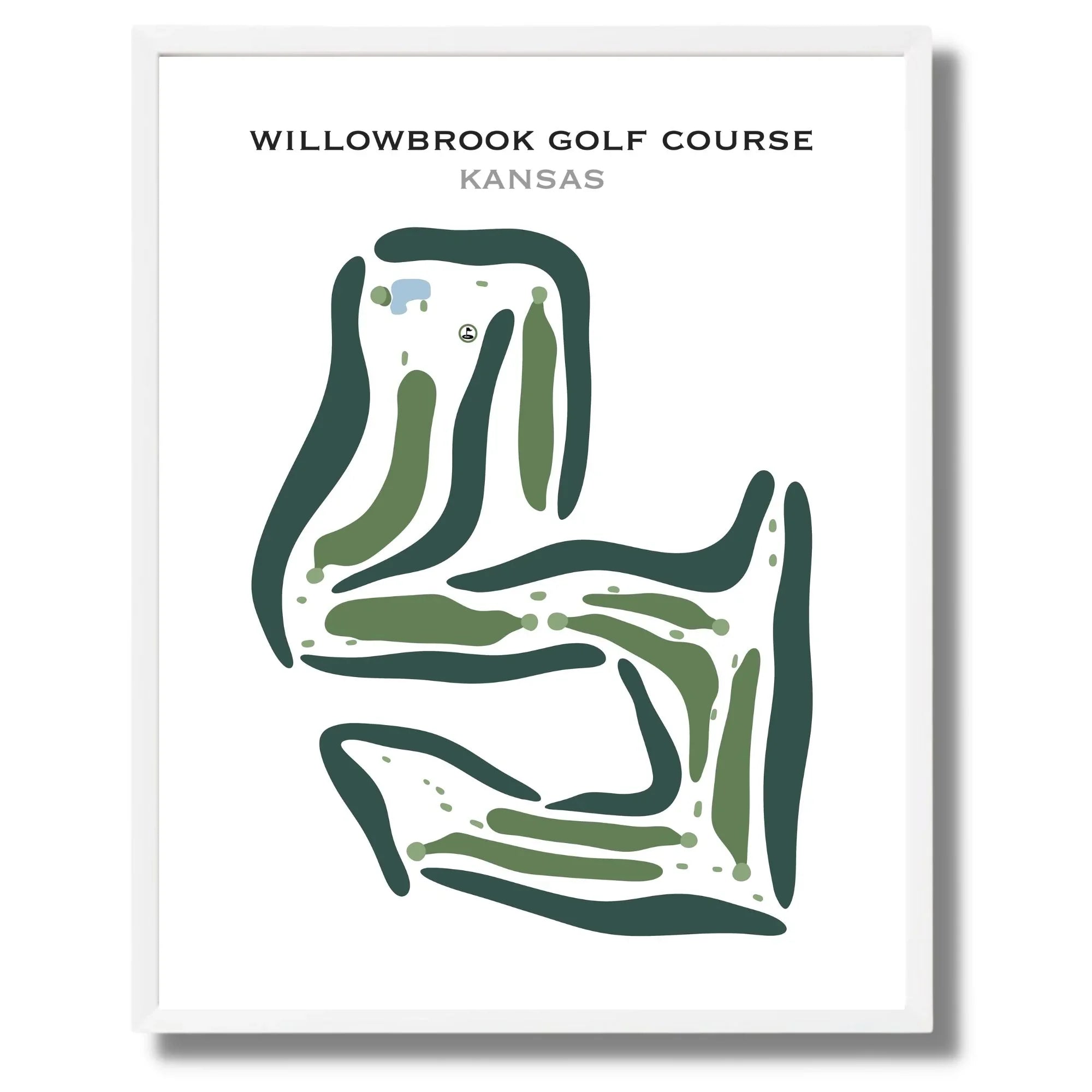 Buy the best printed golf course Willowbrook Golf Course, Kansas - Golf ...