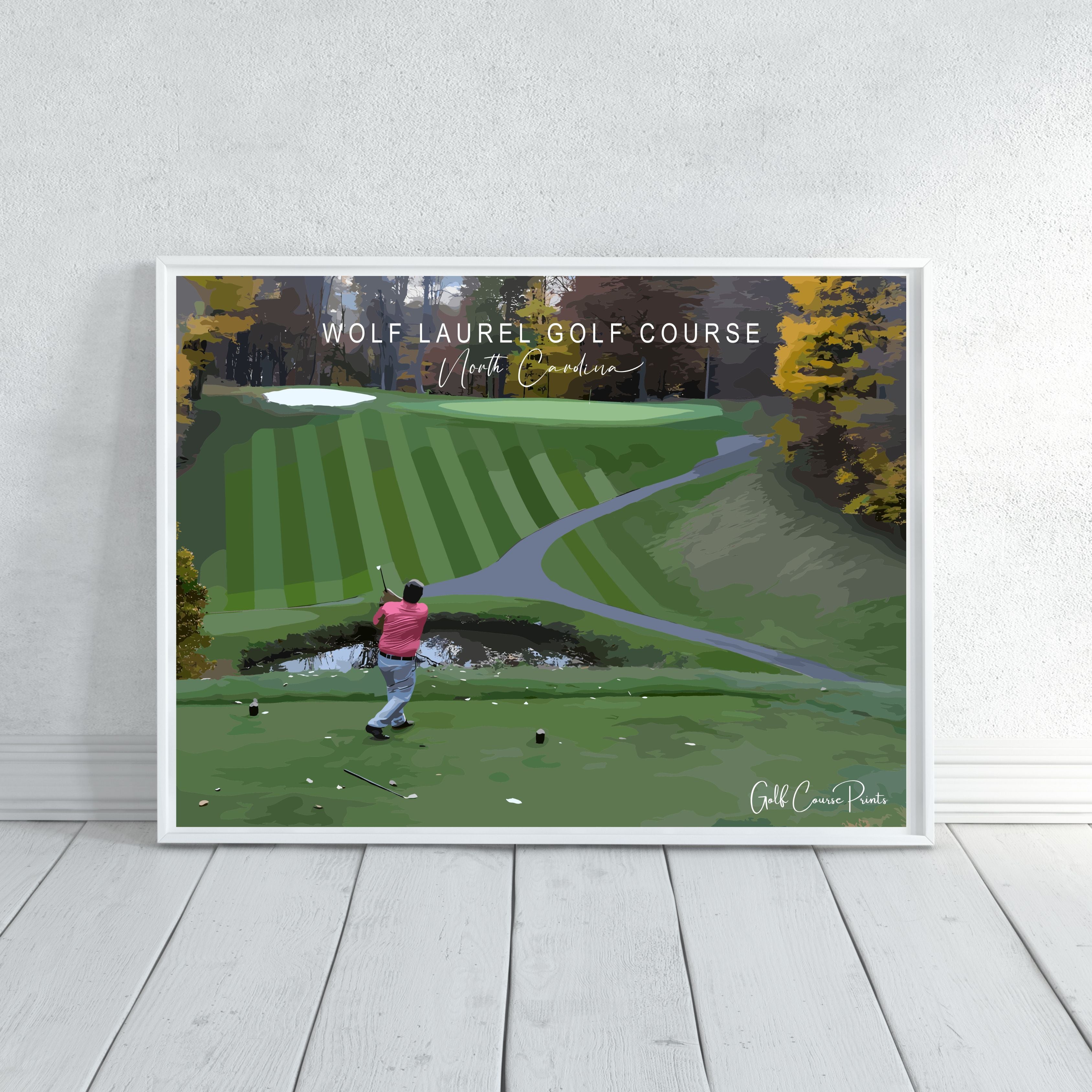 Wolf Laurel Golf Course, North Carolina | Watercolor Print | Golf ...