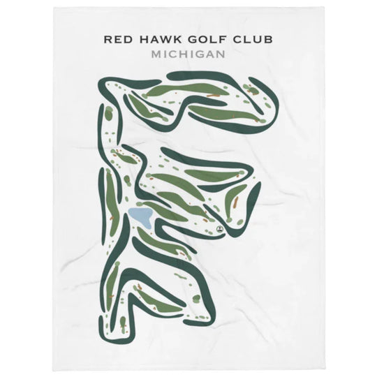 Red Hawk Golf Club, Michigan Golf Course Maps and Prints - Framed Print ...