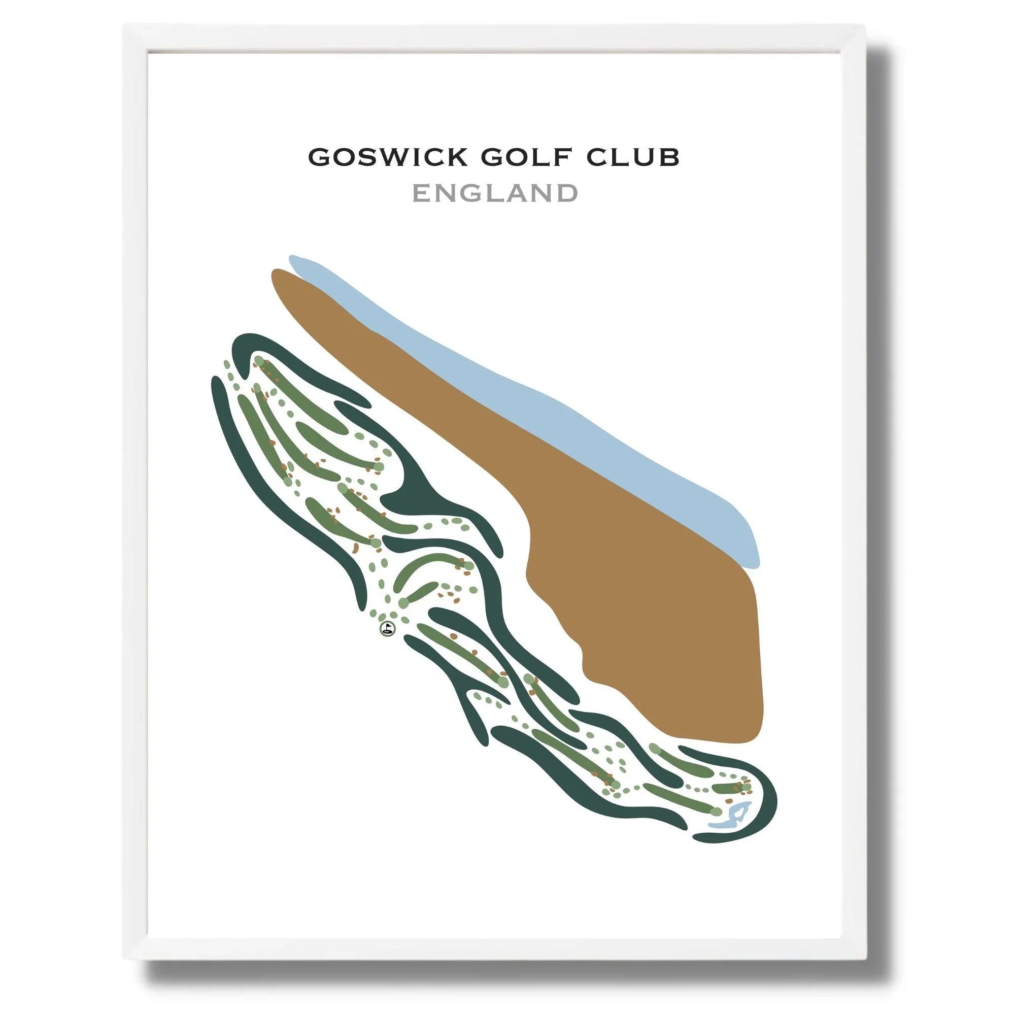 Unique design ofGoswick Golf Club, England - Golf Course Prints