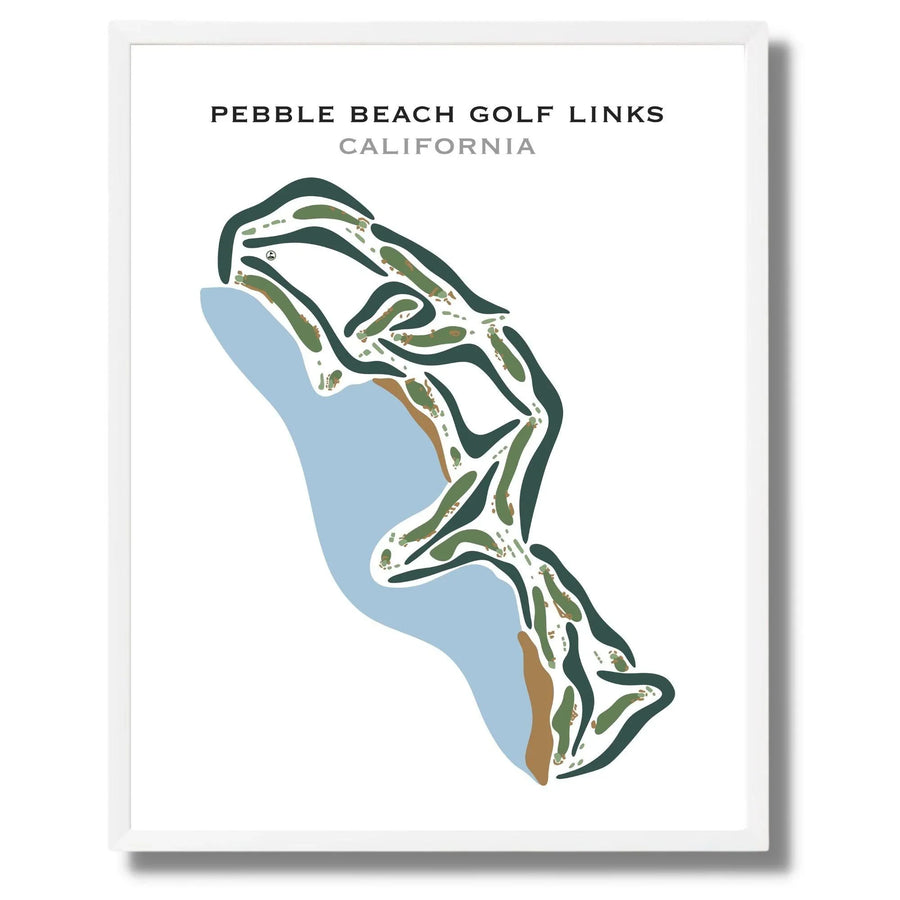 Buy Pebble Beach Golf Course Maps | Golf Course Prints - Golf Course Prints