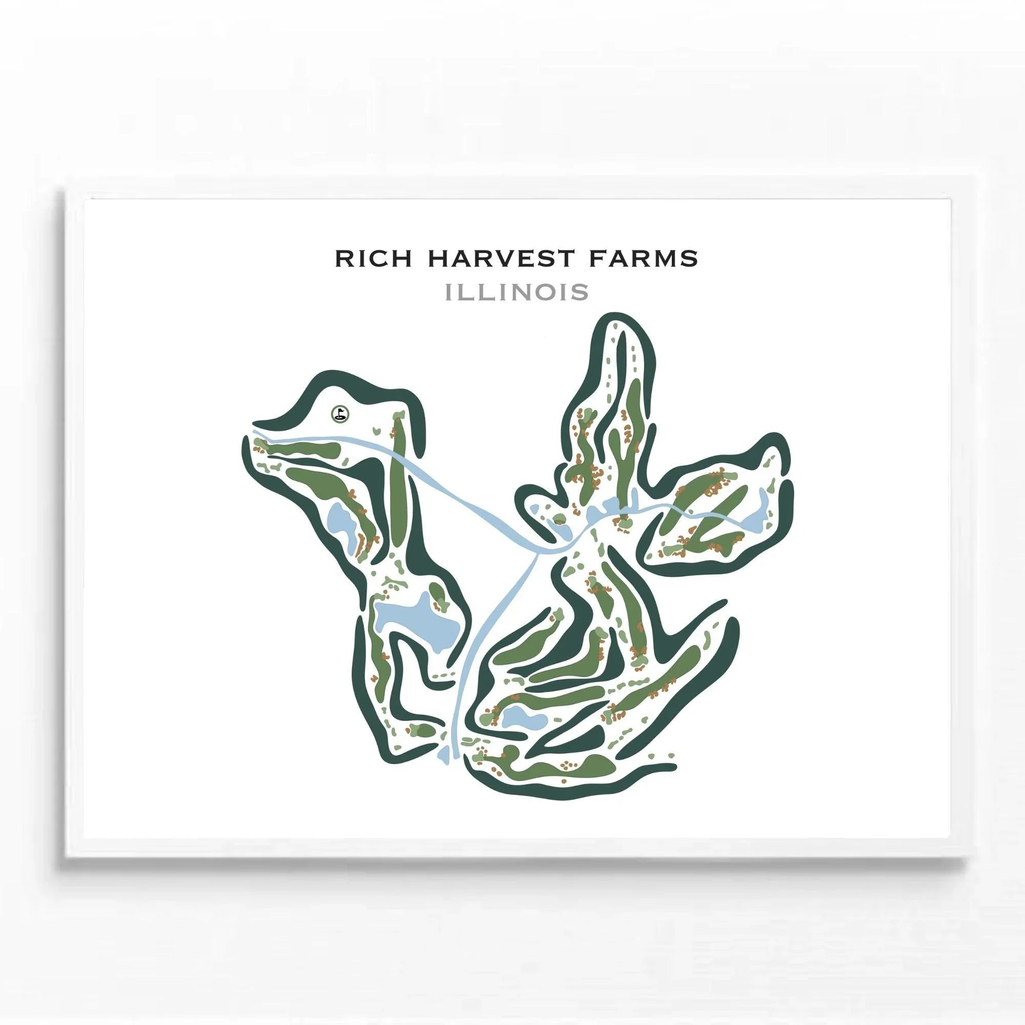 Rich Harvest Farms, Illinois with Stunning Golf Course Art Prints ...