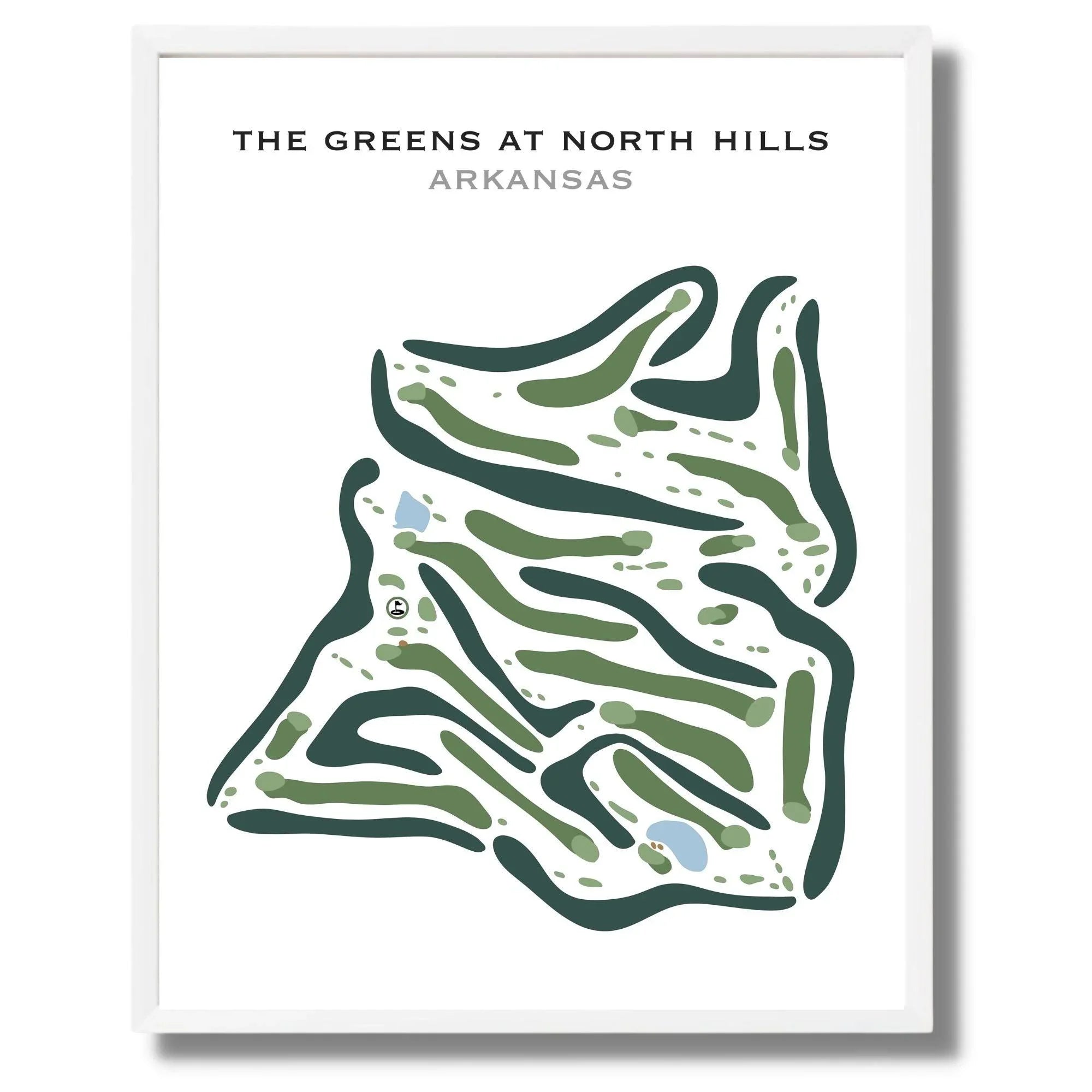 The Greens At North Hills, Arkansas Golf Course Maps and Prints - Print ...
